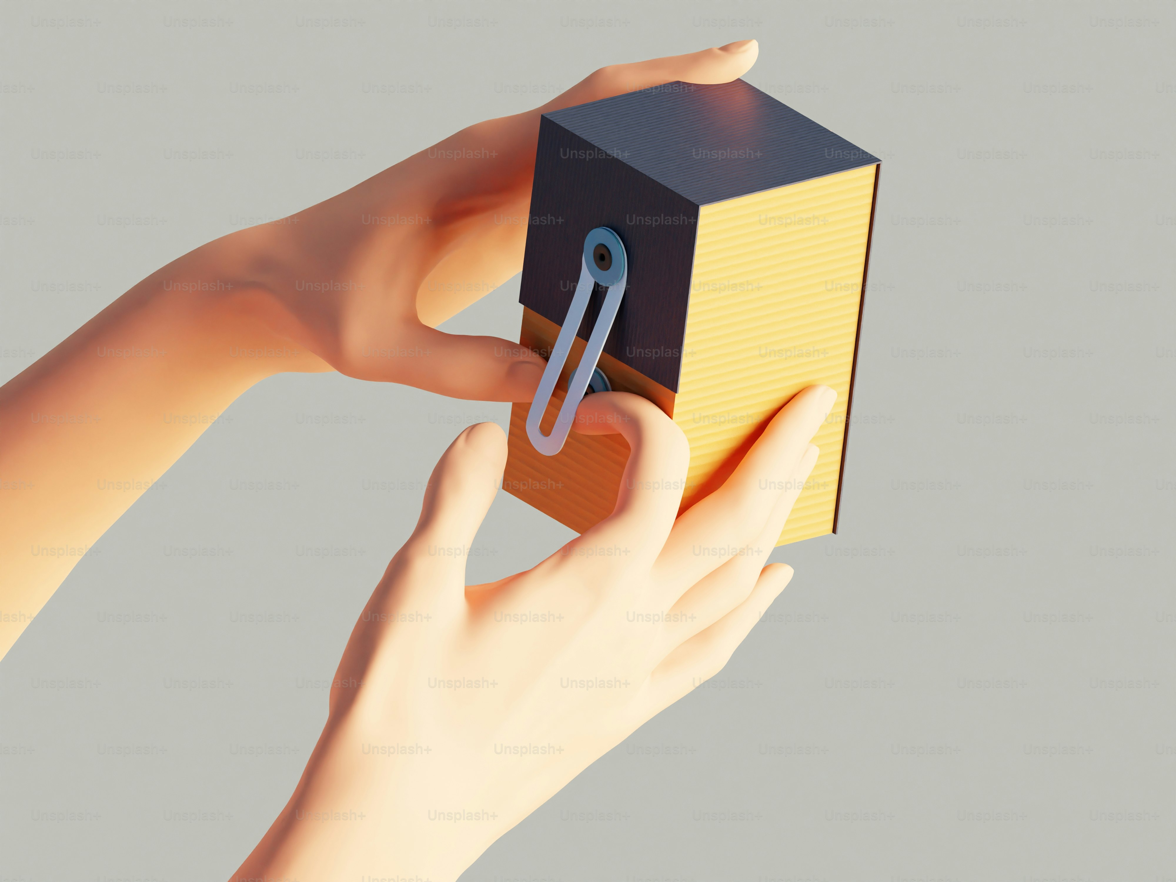 A person holding a paper clip in their hand photo – 3d Image on Unsplash