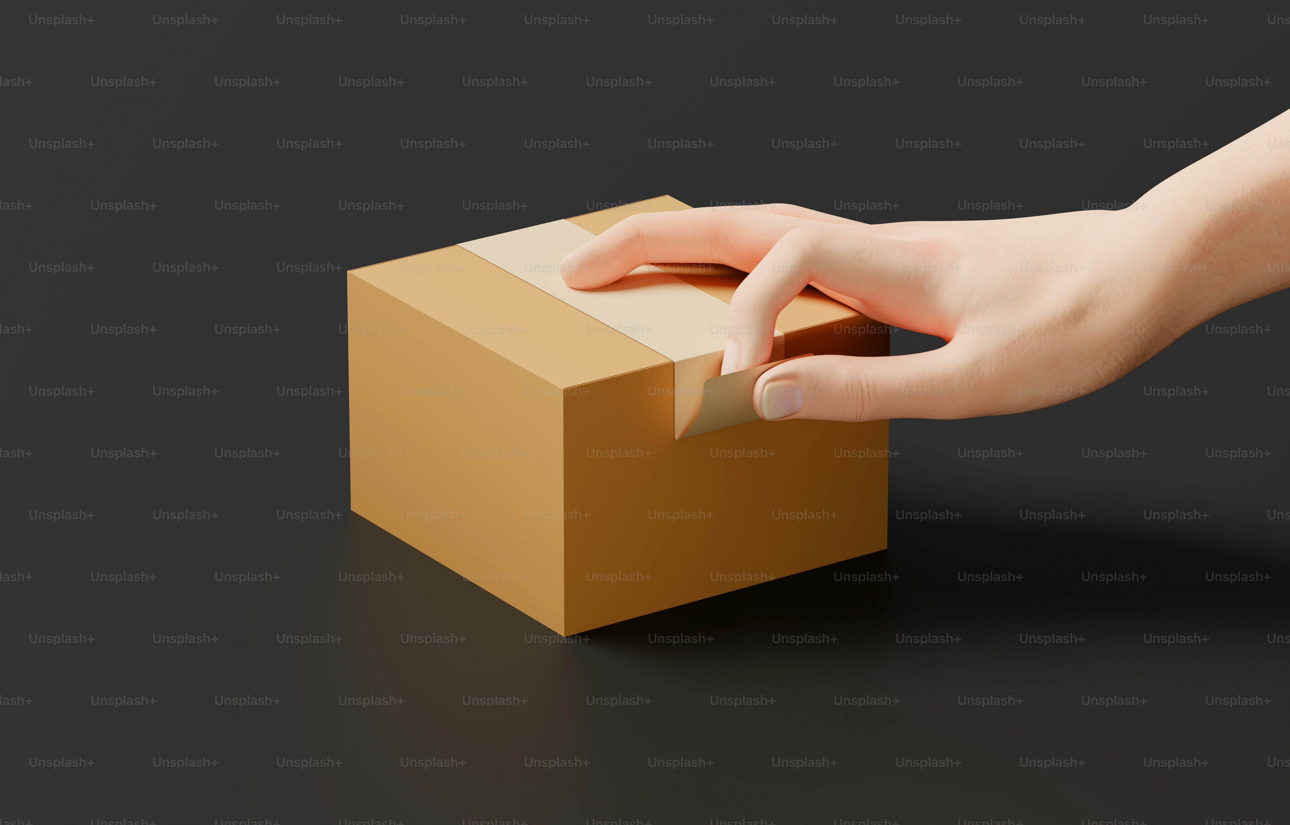 A person's hand reaching for a piece of cardboard photo – Mockup Image ...