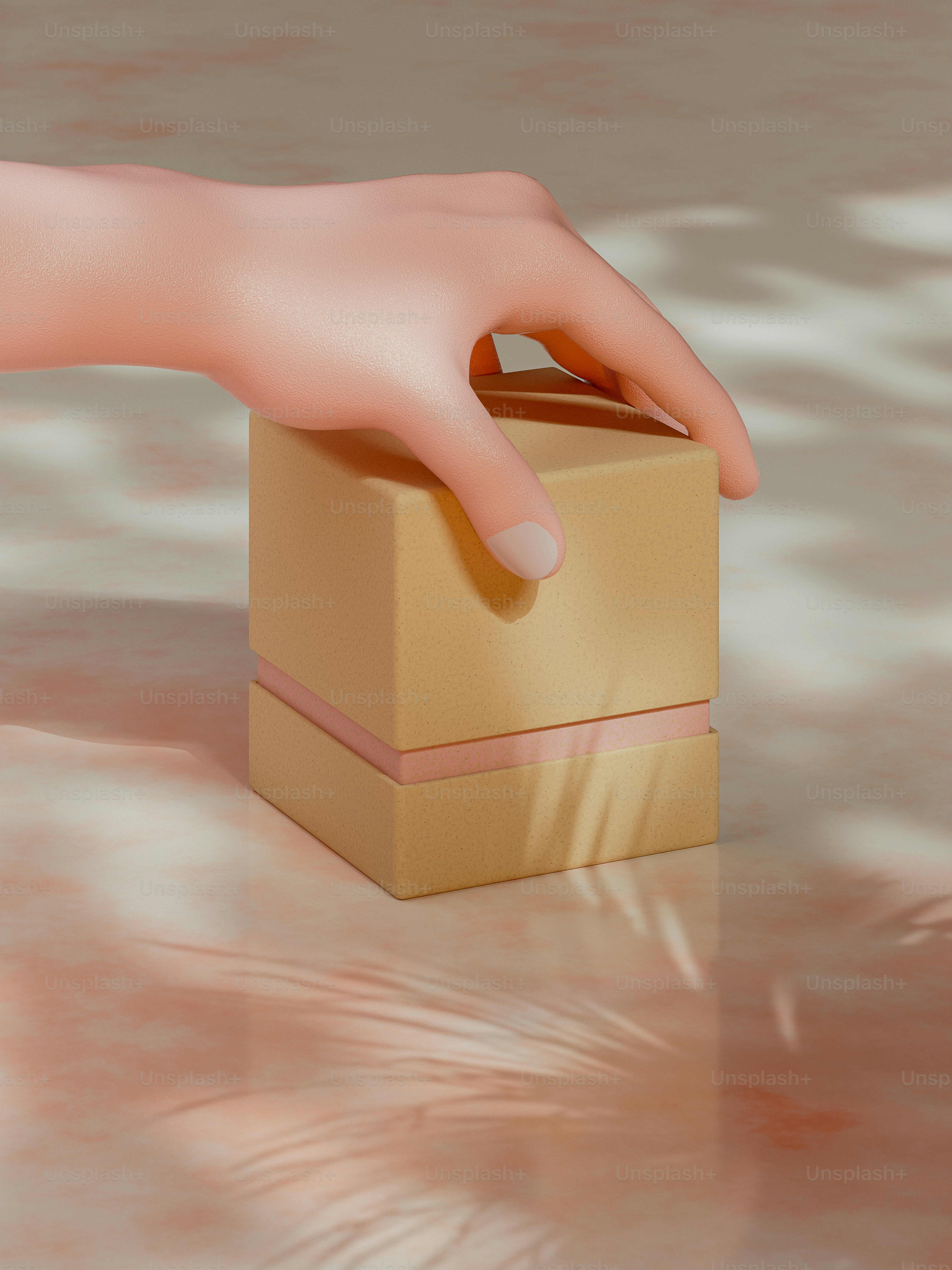 A person's hand reaching into a box photo – 3d render Image on Unsplash