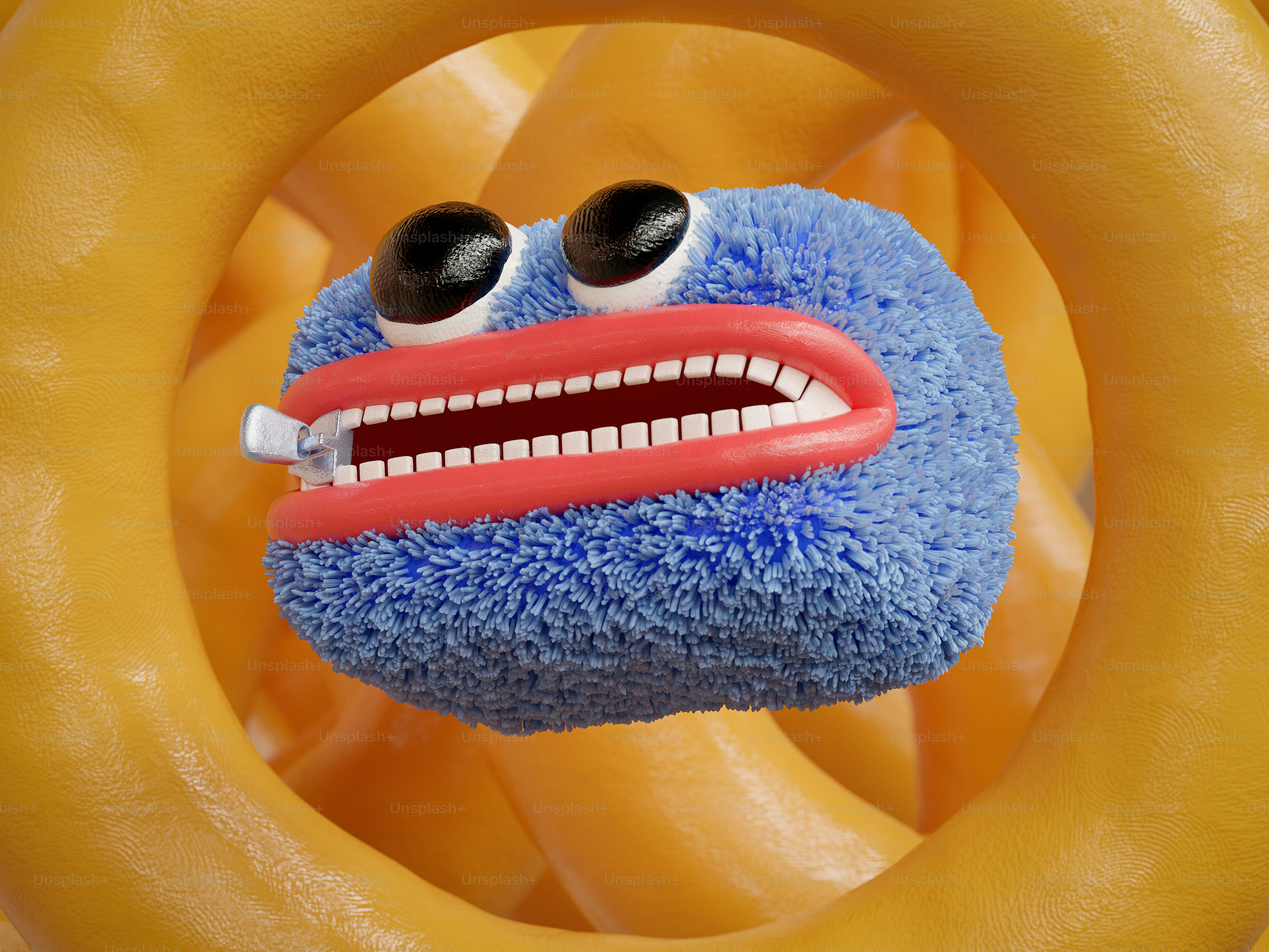 A close up of a doughnut with a face photo – Angry Image on Unsplash