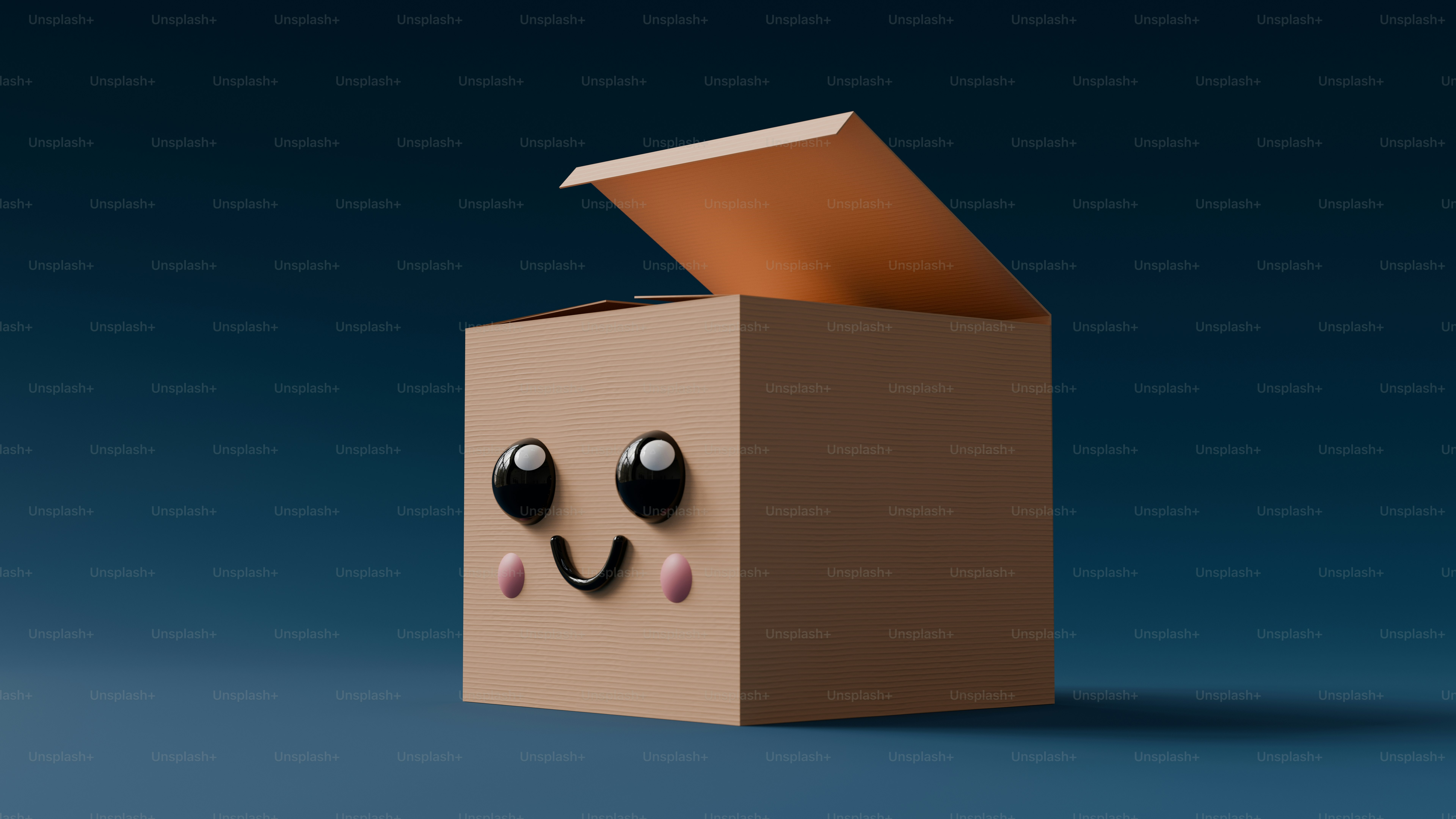 A cardboard box with a face drawn on it photo – Cartoon Image on Unsplash