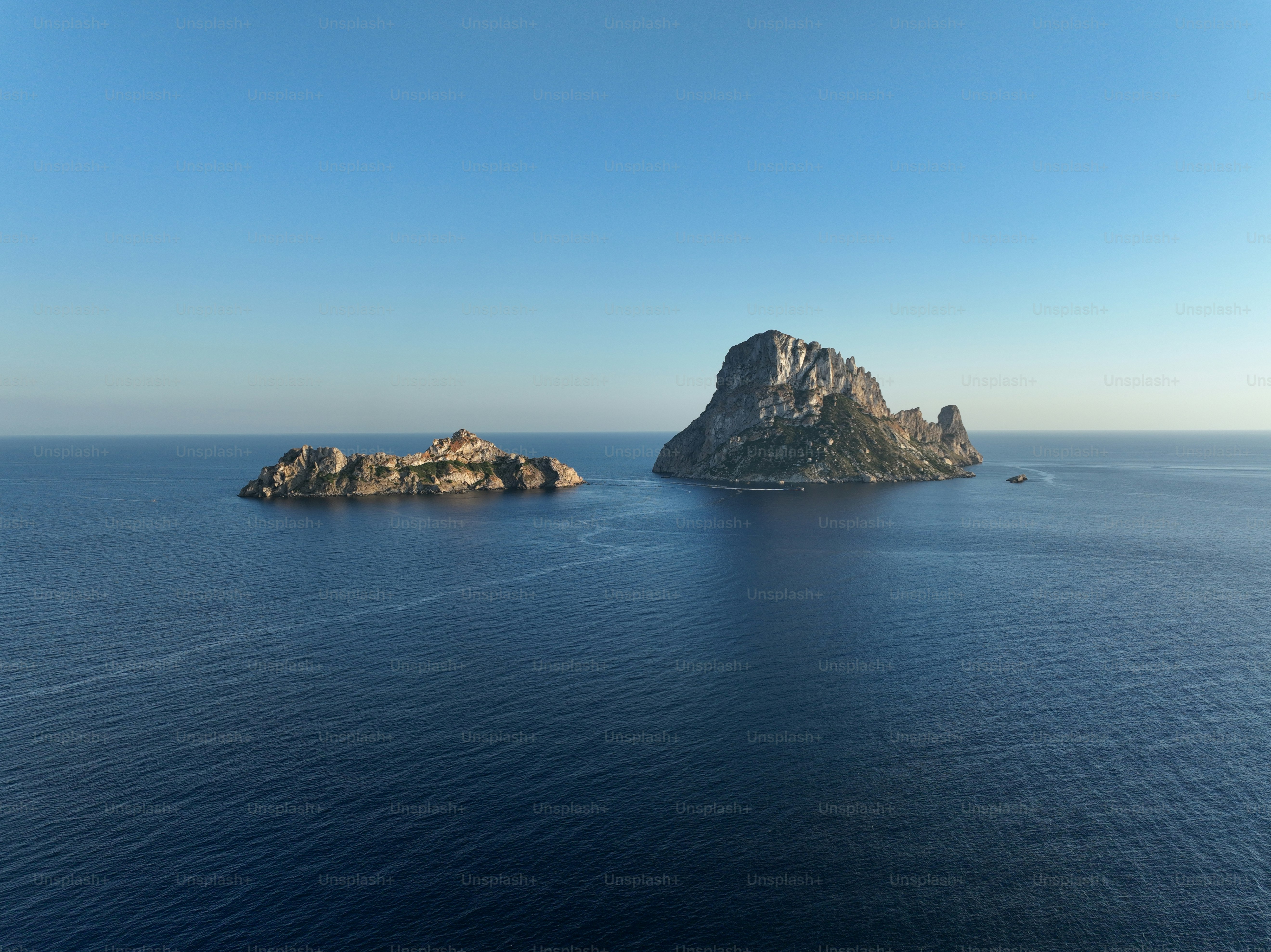 Aerial view of Es Vedra and Es Vedranell islands. Ibiza. photo – Green ...