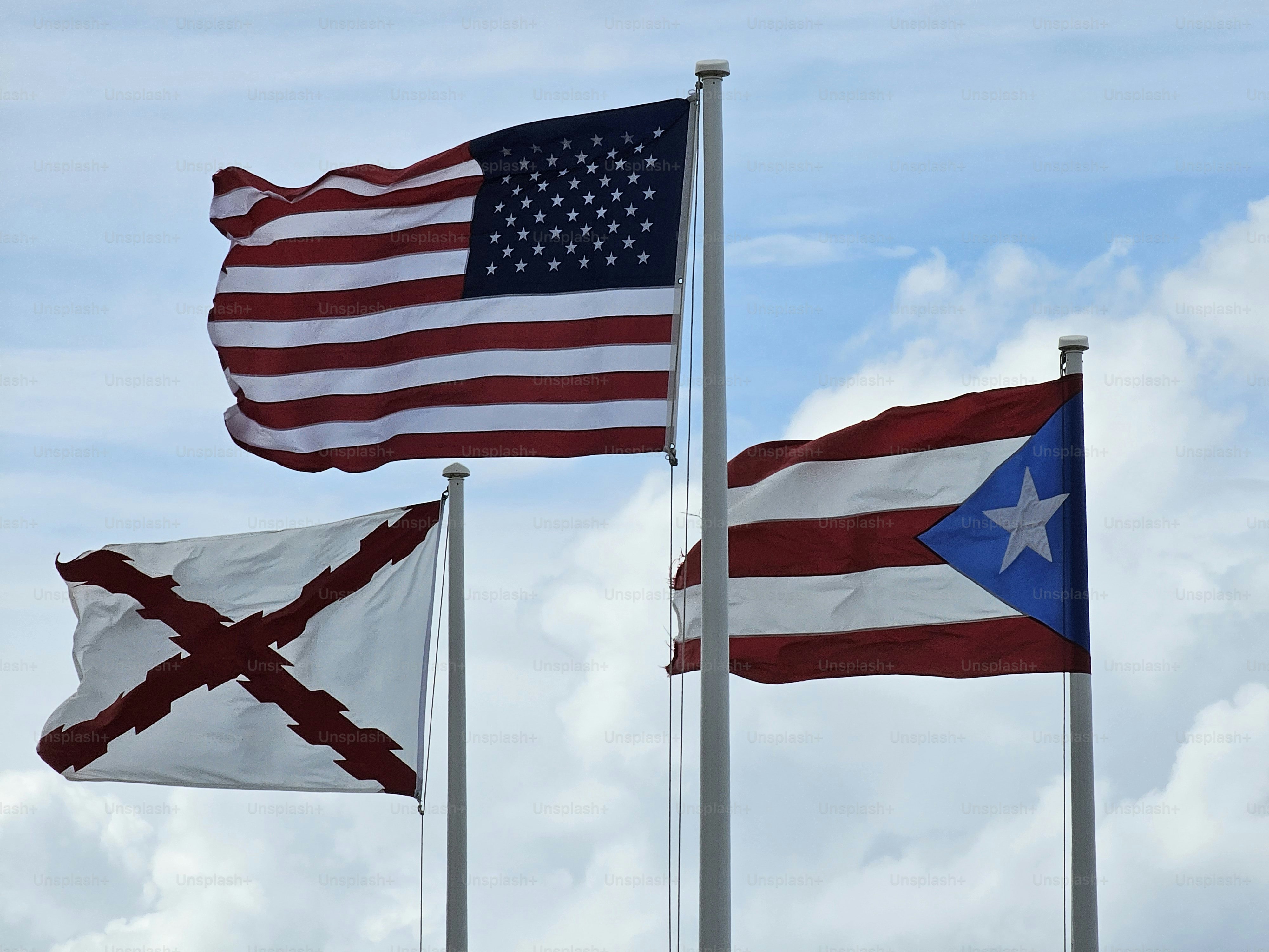 Banderas de Estados Unidos, Puerto Rico y San Juan foto – Imagen de ...