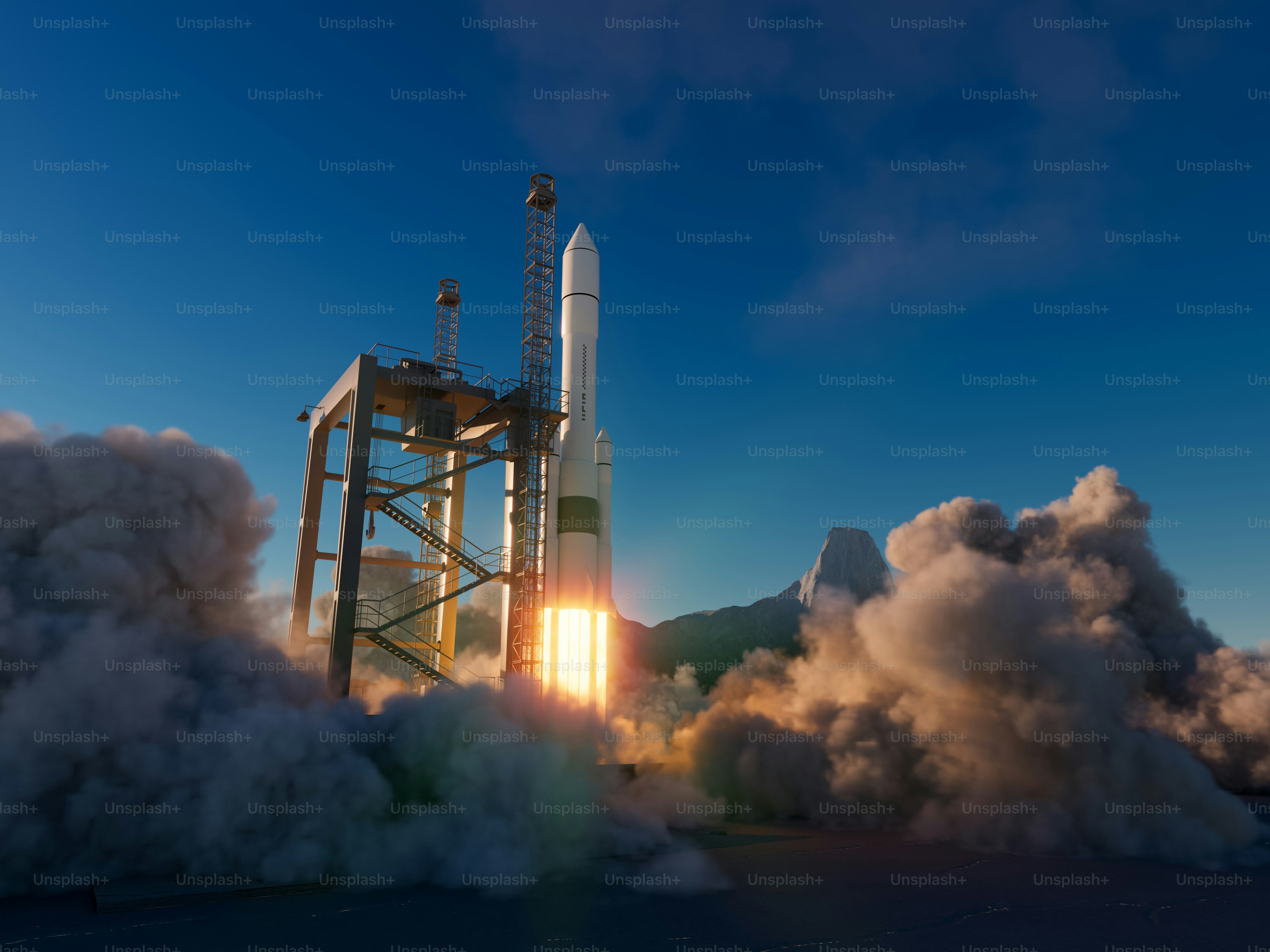 A rocket is being launched into the sky photo – 3d Image on Unsplash