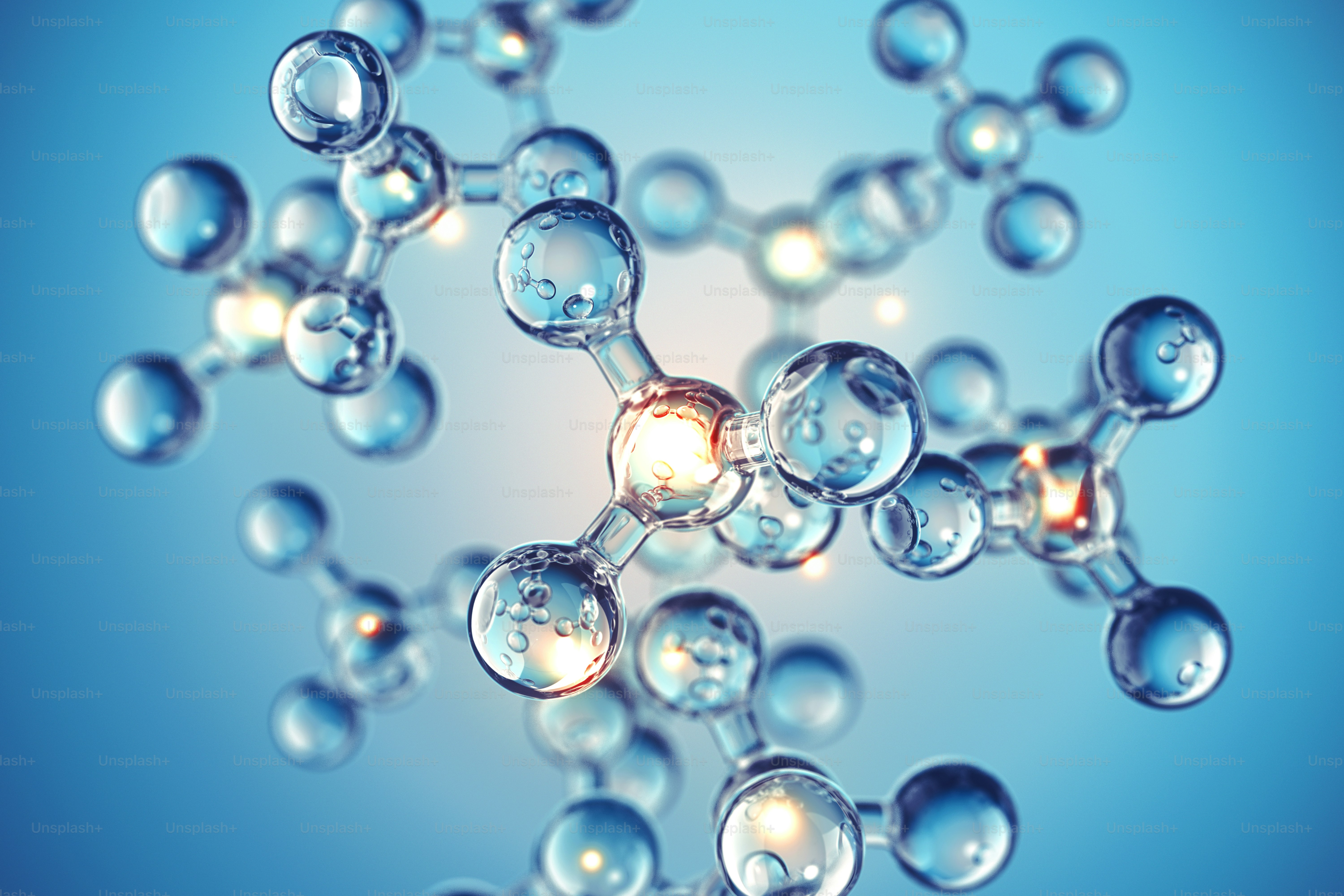 Molecular Structure. Science background. 3D Render photo – Abstract ...