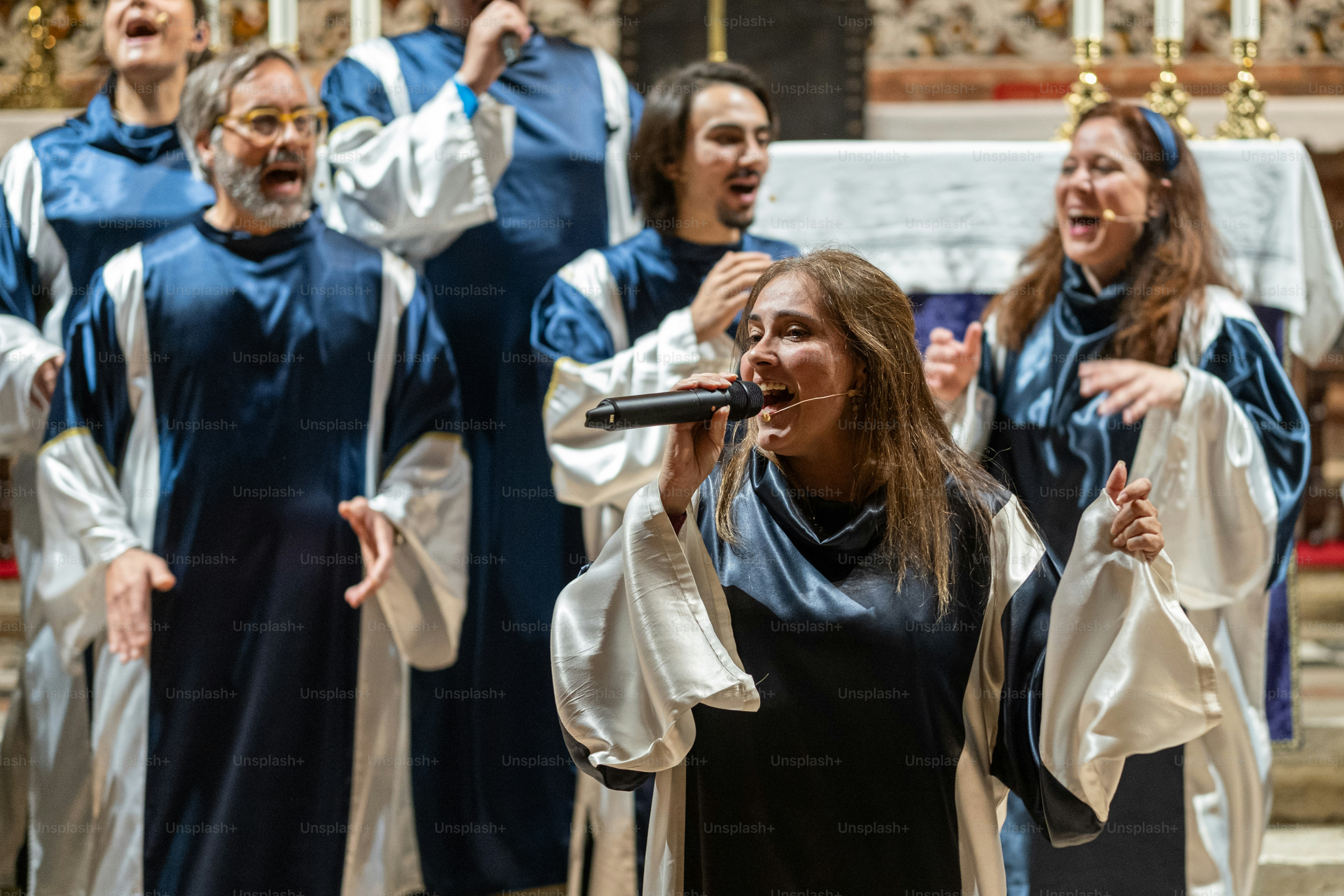 A group of women singing in front of a choir photo – Singing Image on ...