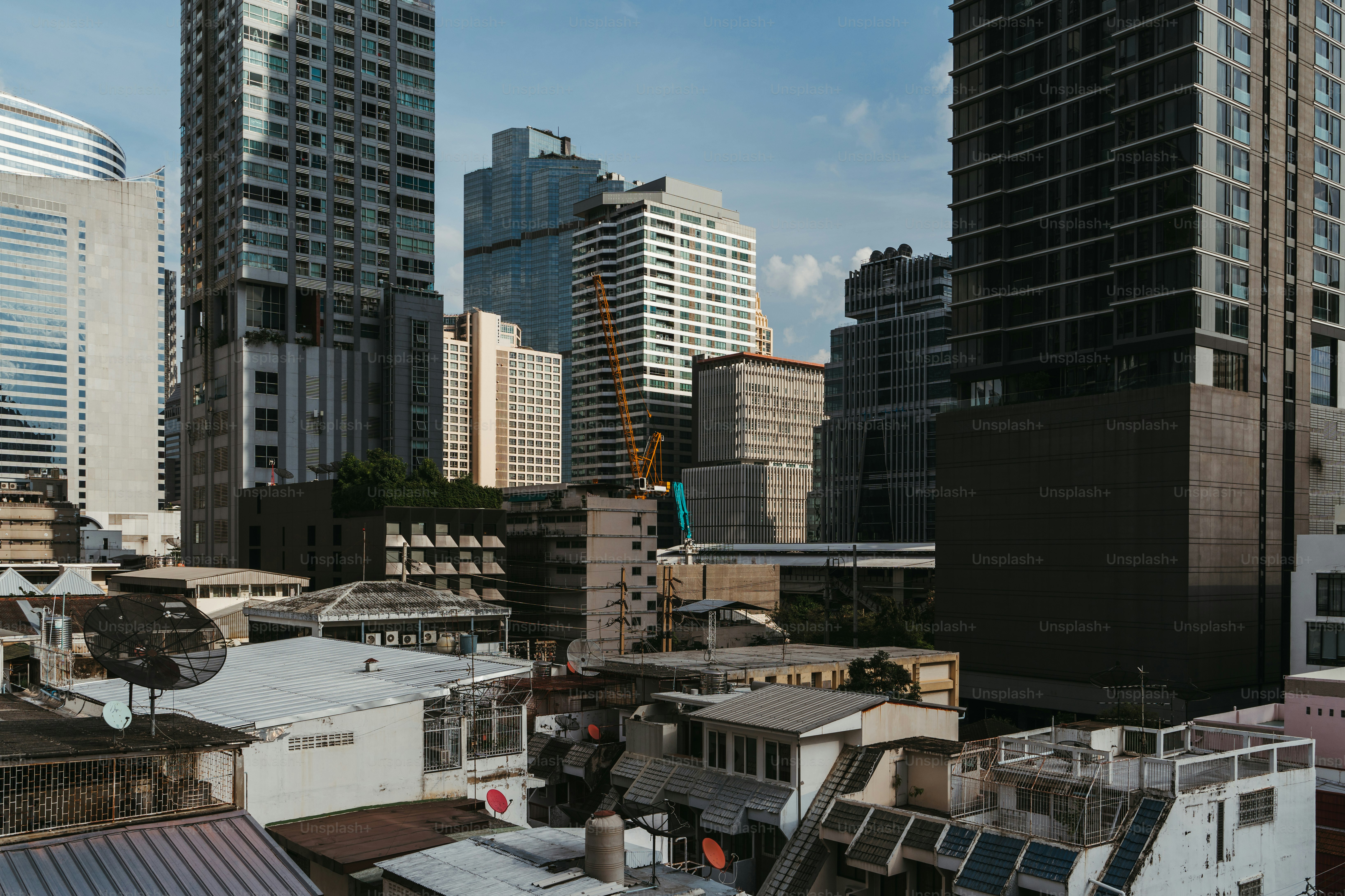 A view of a city from a high rise building photo – Bangkok Image on ...