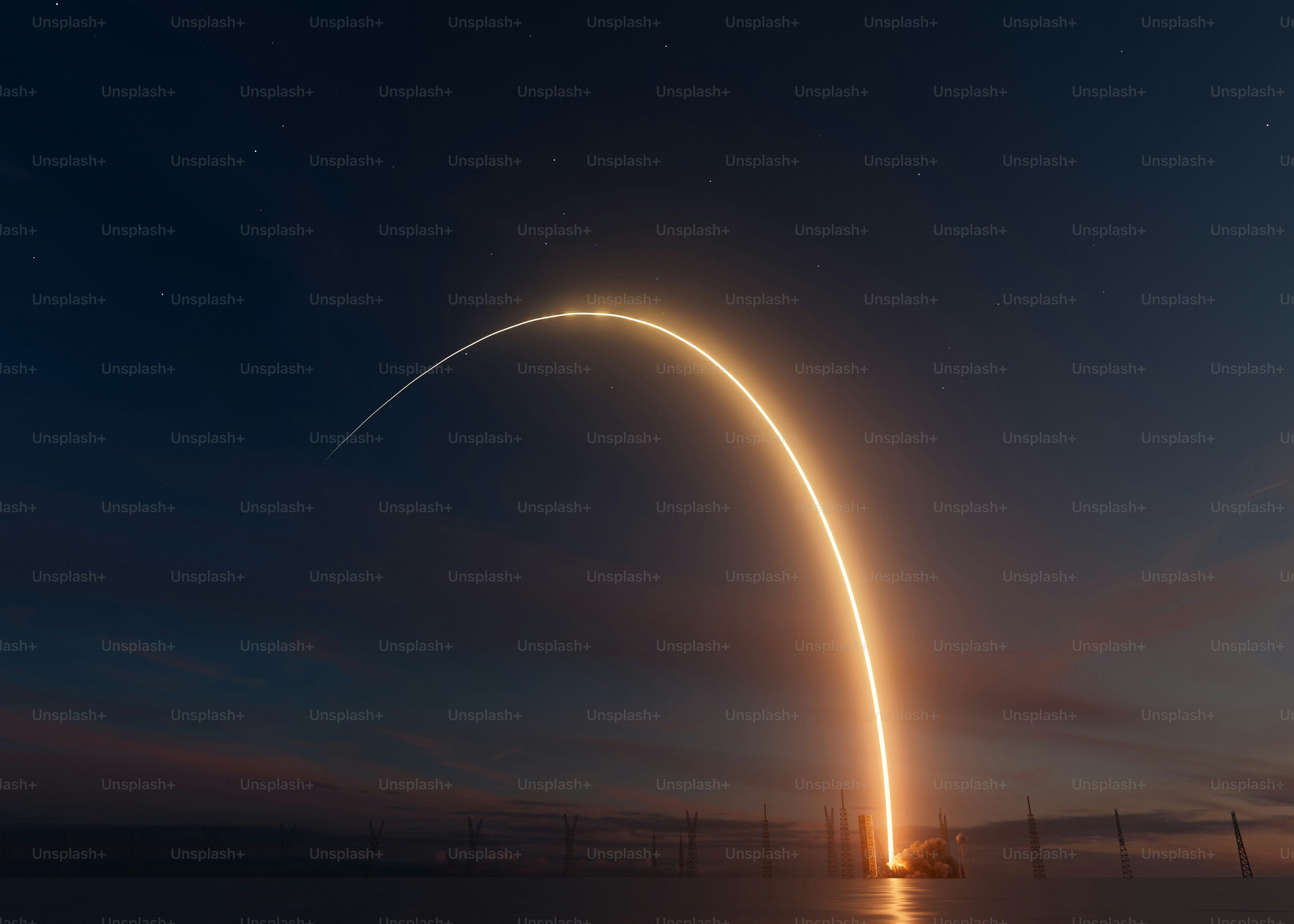 A long exposure photo of a rocket taking off photo – Rocket Image on ...
