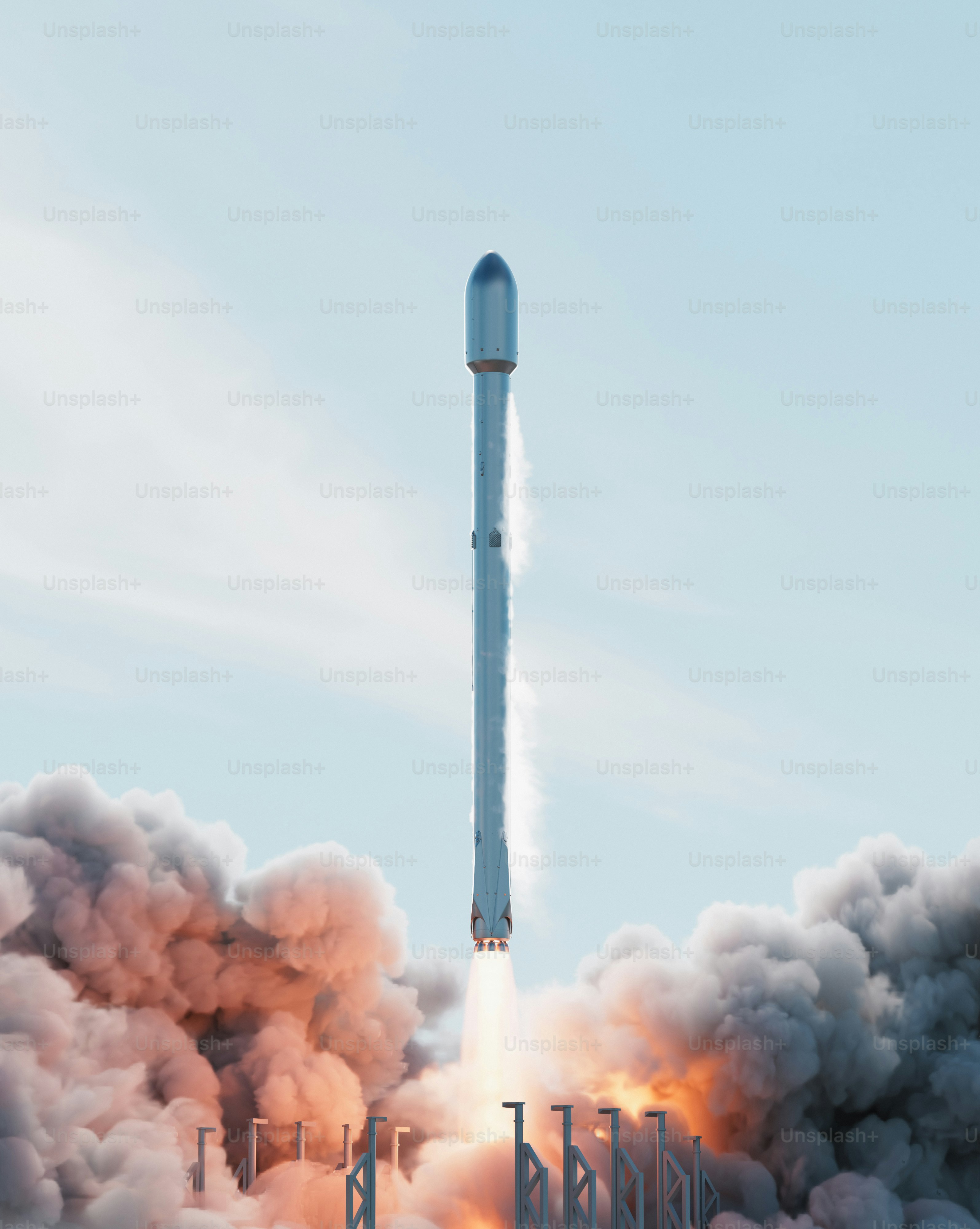 A long exposure photo of a rocket taking off photo – Rocket Image on ...