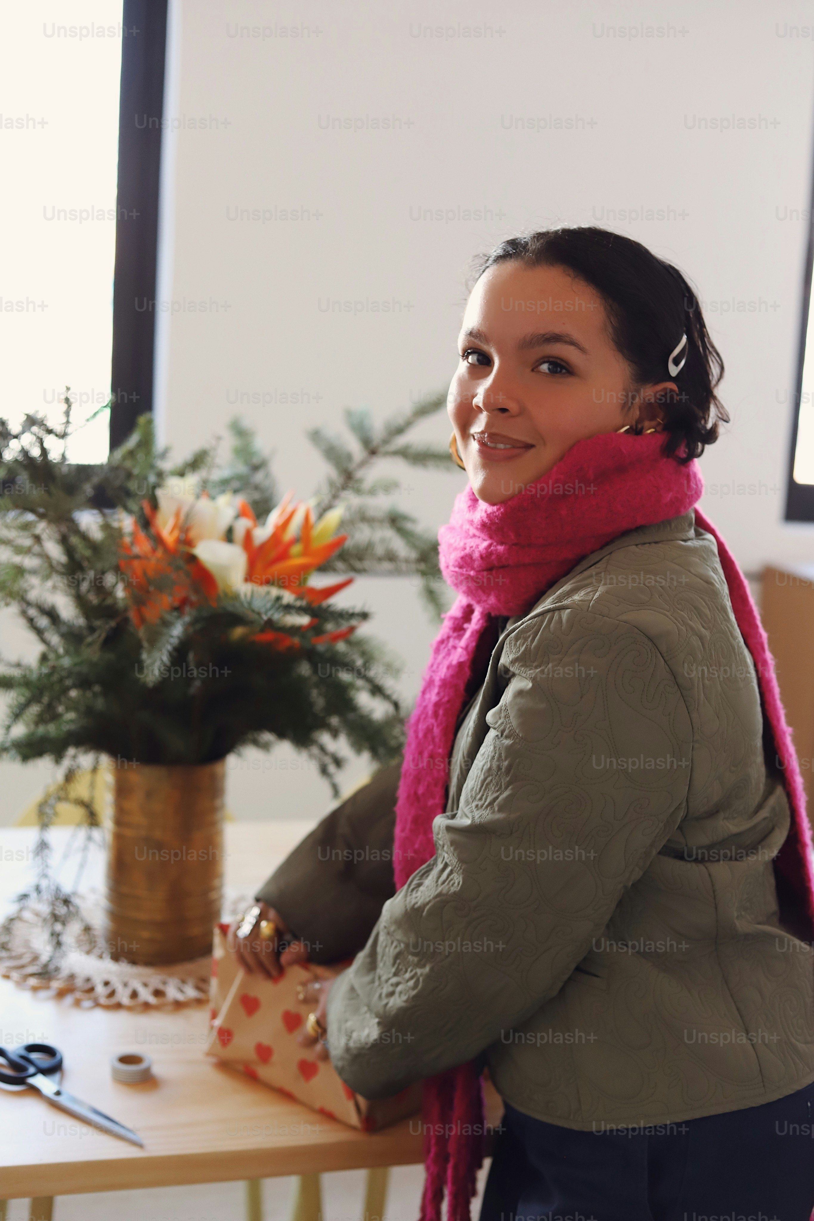 A woman sitting on the floor with balls in front of her photo – Model ...