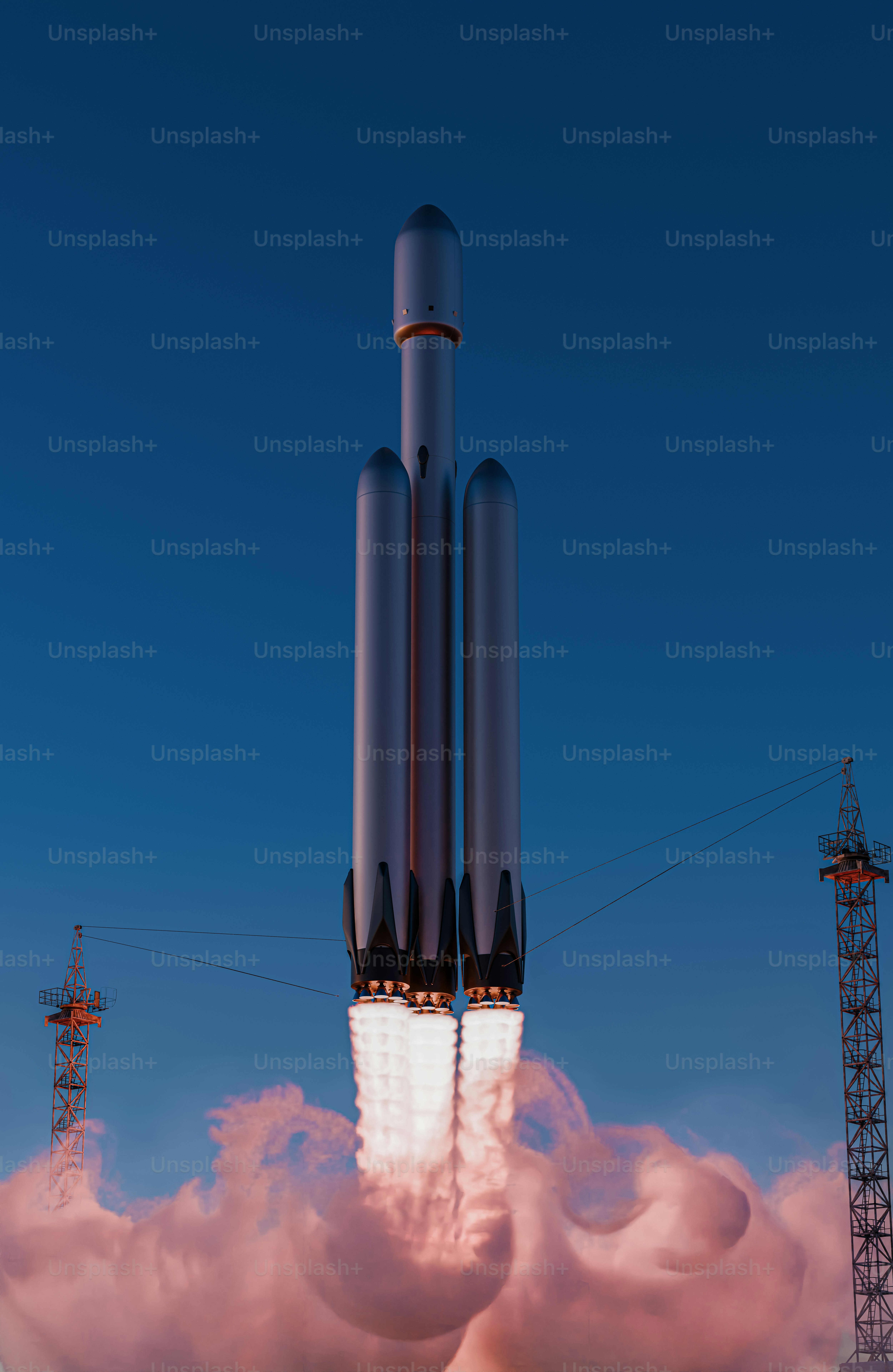 A rocket is being launched into the sky photo – 3d render Image on Unsplash