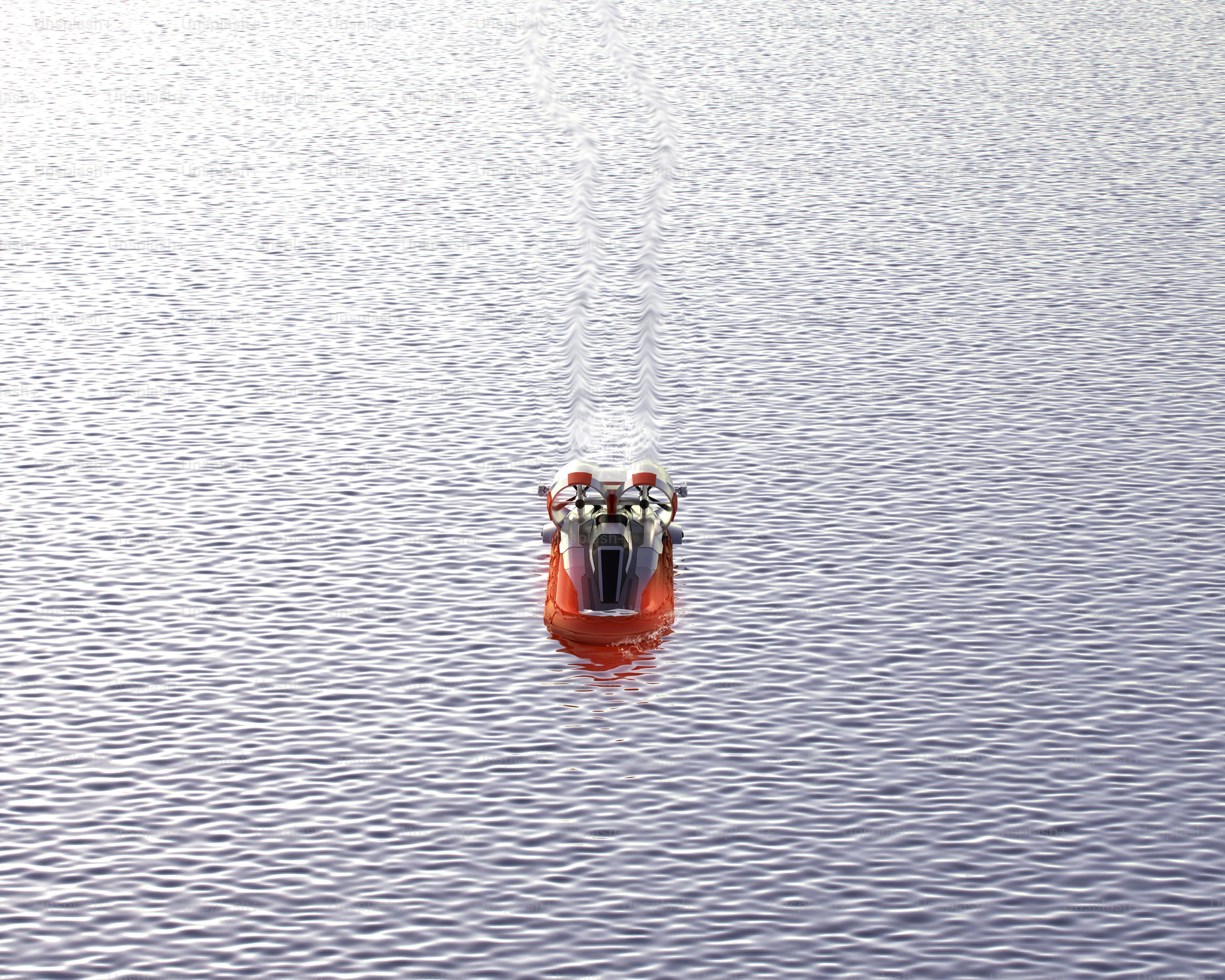 A small boat floating on top of a body of water photo – Water vehicle ...