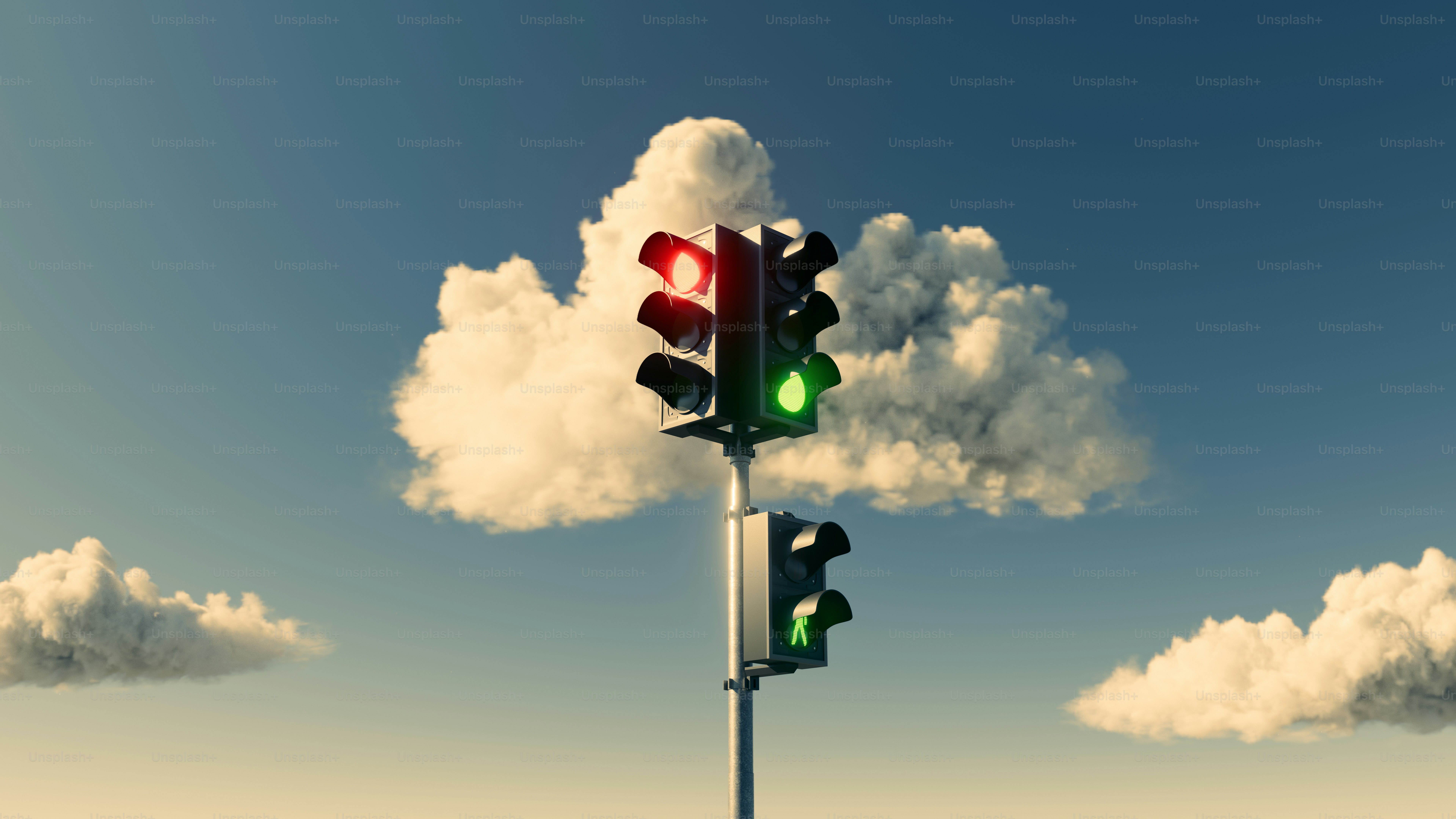 Un semáforo encima de un poste de metal foto – Imagen de Semáforos en ...