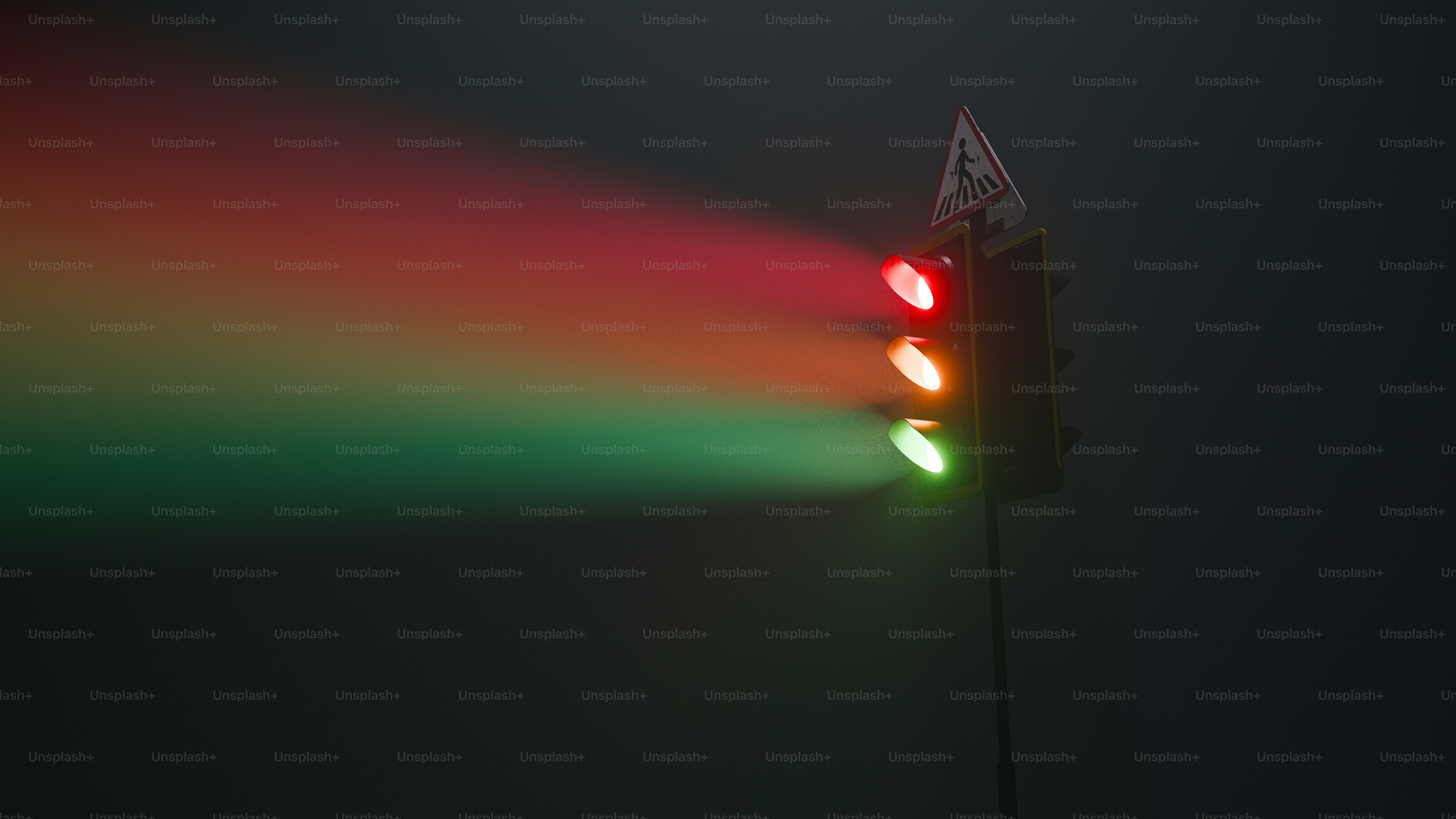 A traffic light with a red and green light on it photo – Traffic lights ...