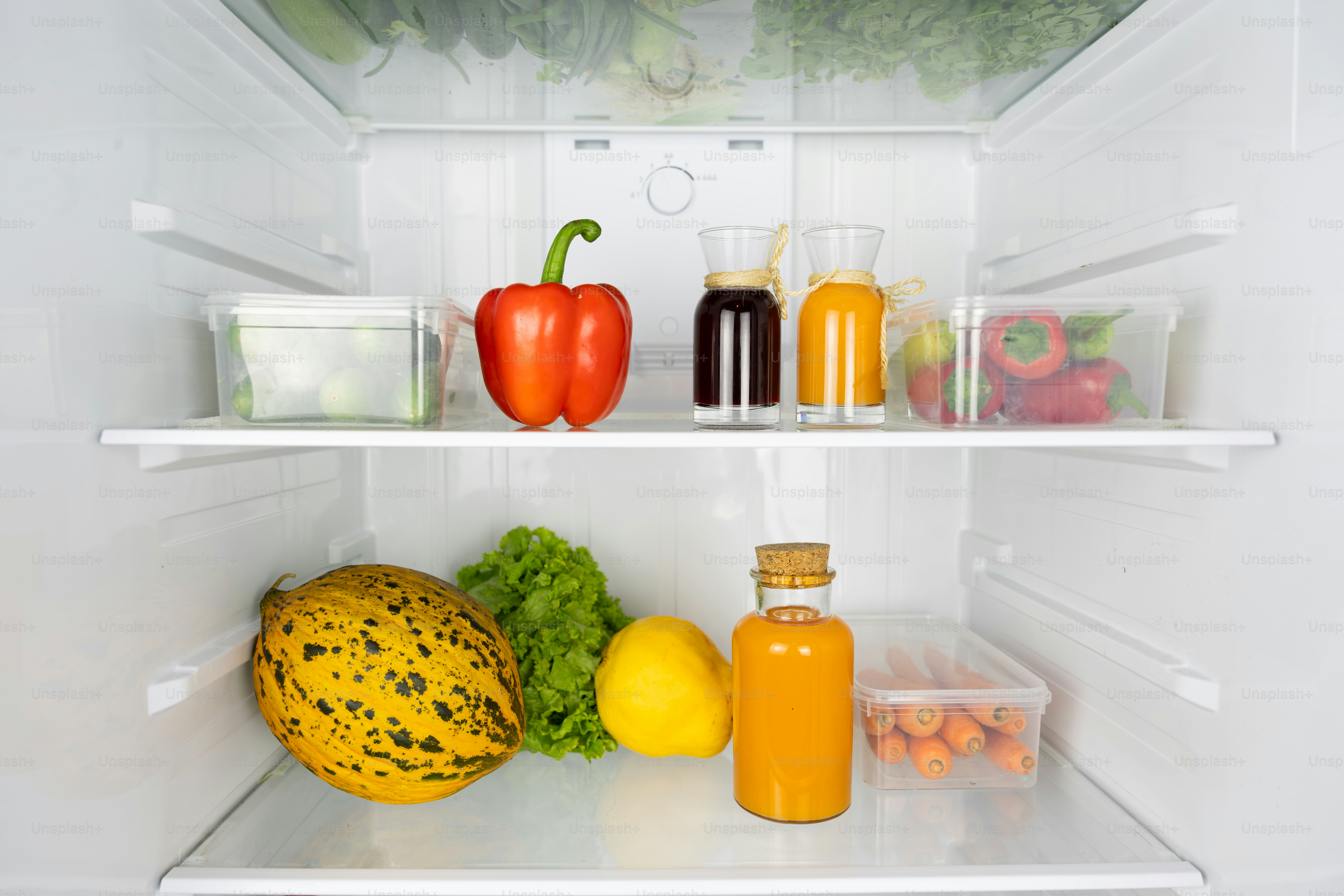 An open refrigerator filled with lots of food photo – Fruit Image on ...