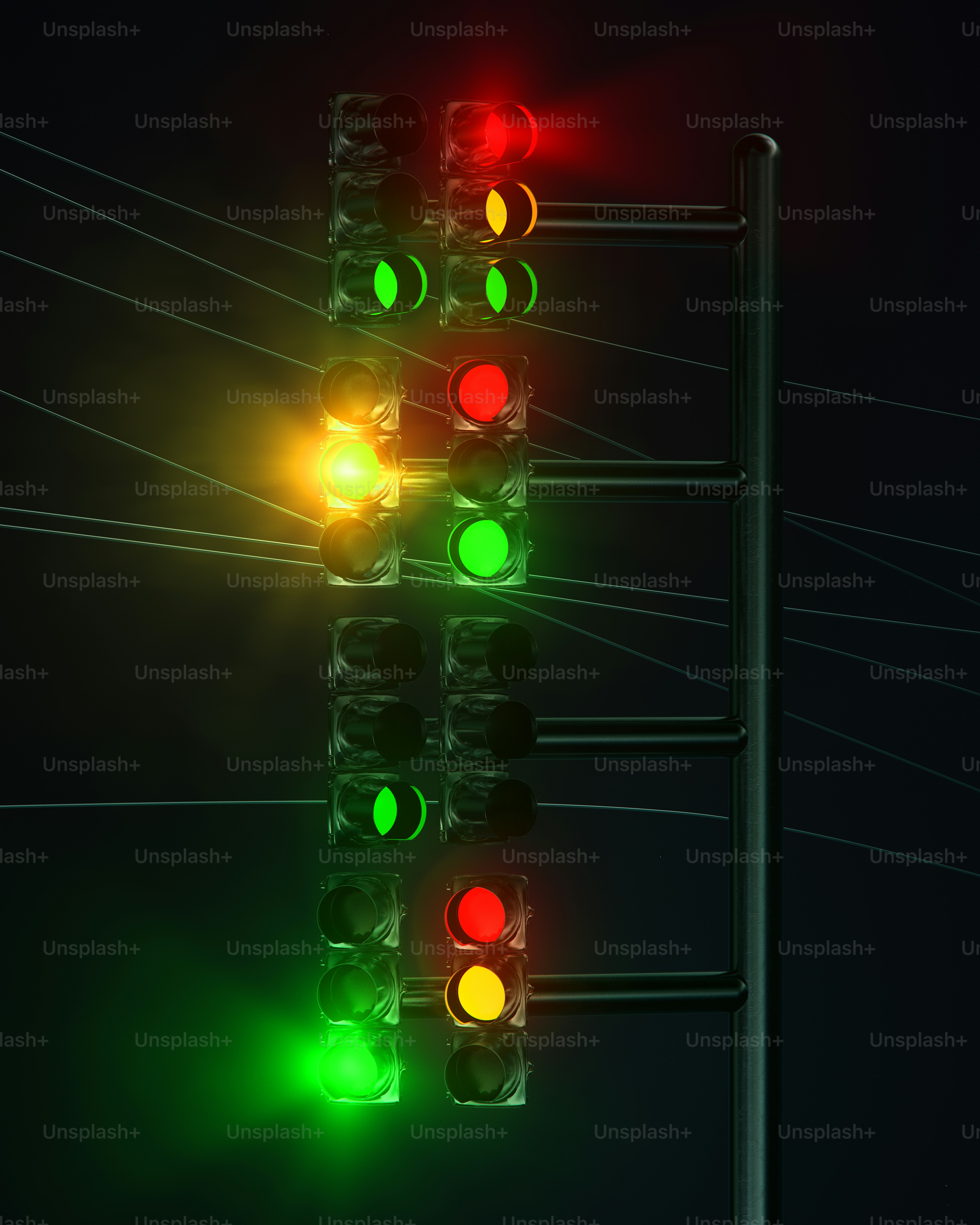 A traffic light that is red, green, and yellow photo – Digital image ...