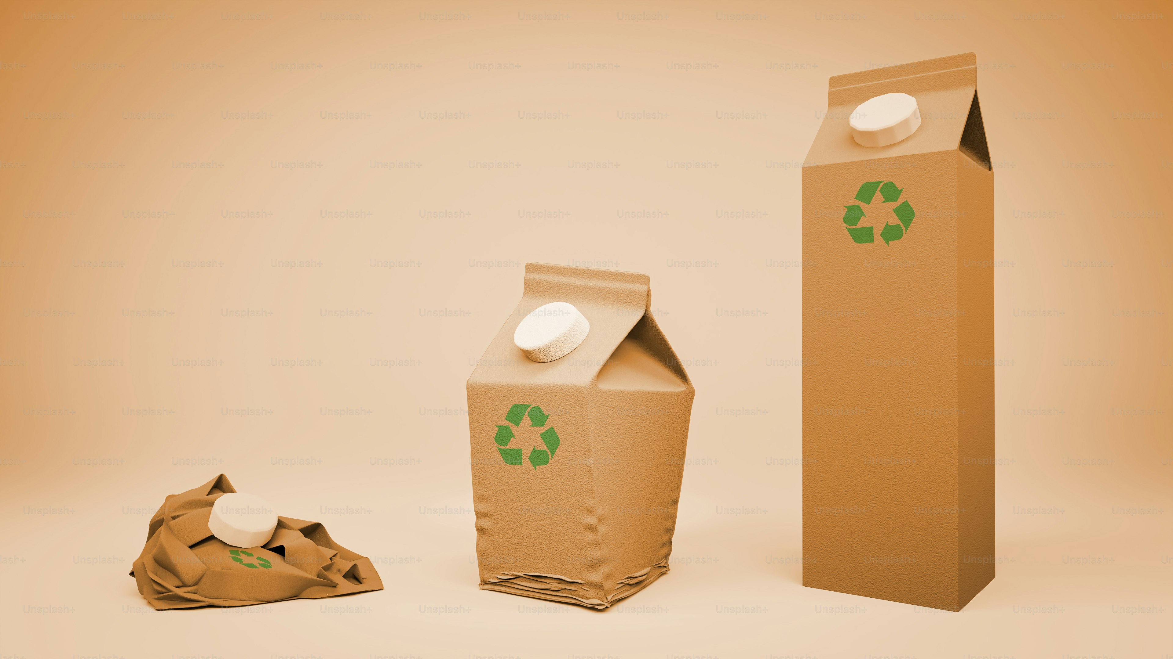 A carton of milk next to a bag of garbage photo – Sustainable Image on ...