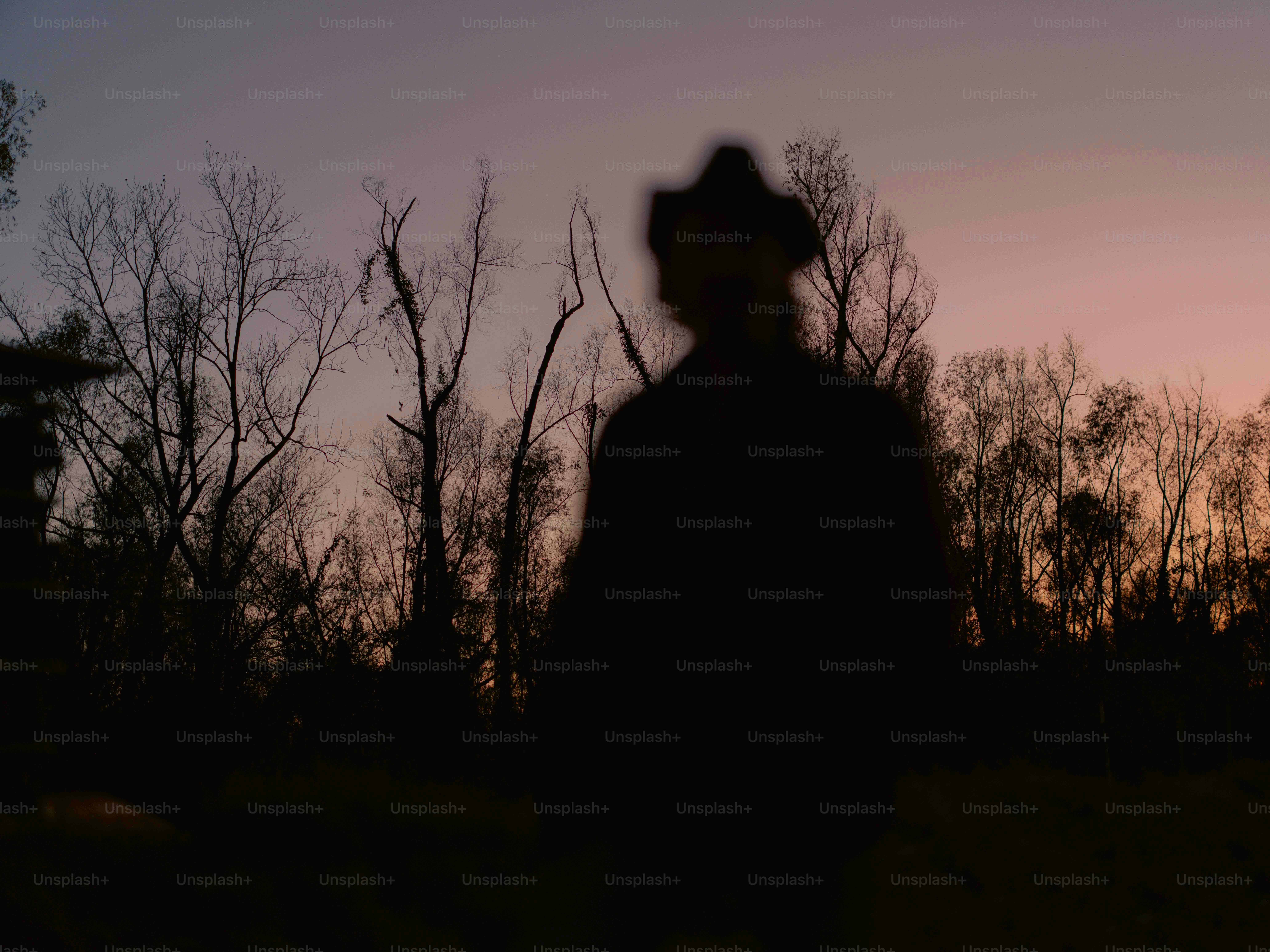 A blurry photo of a man with a hat photo – Sunset Image on Unsplash