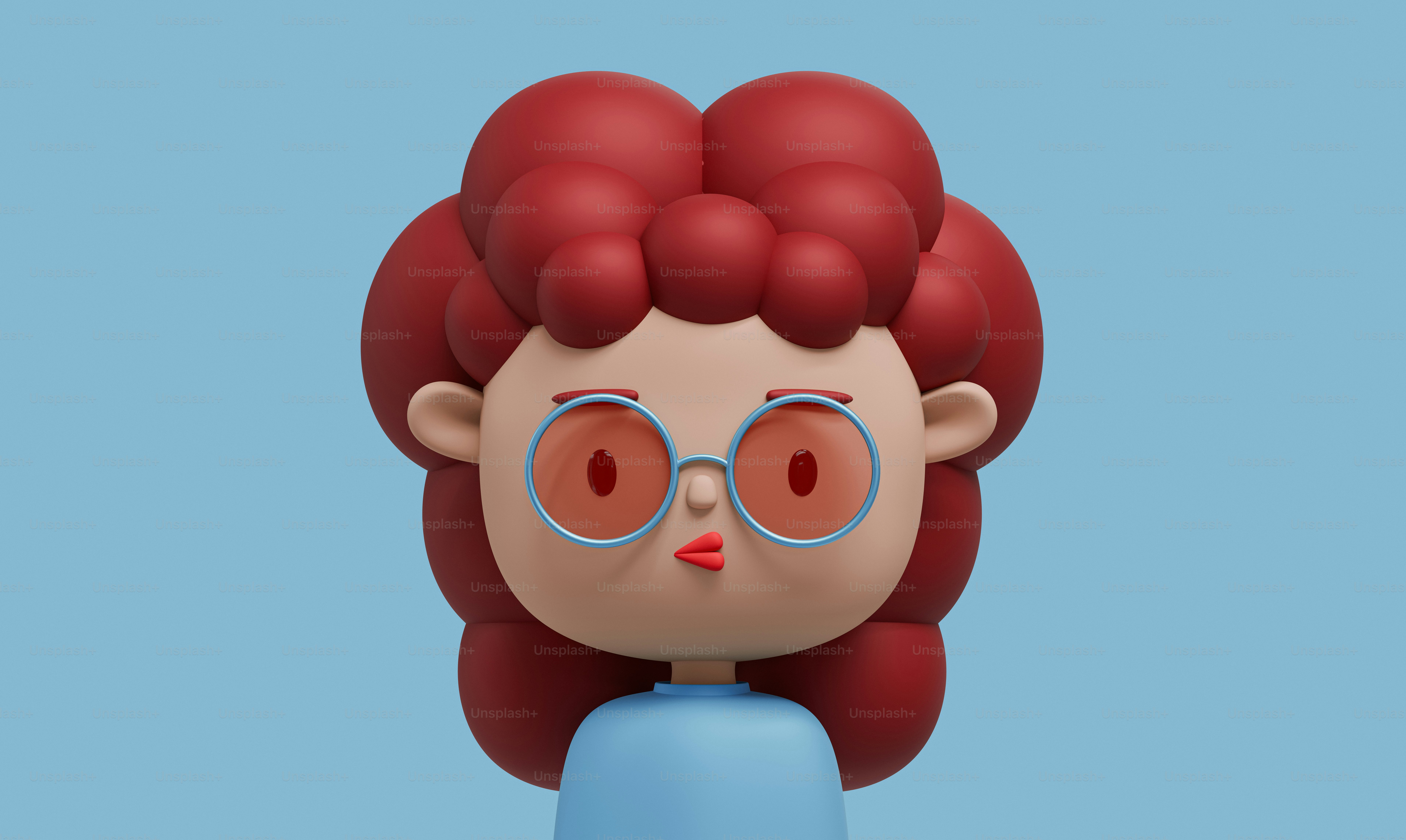 A close up of a cartoon character with glasses photo – Profile picture ...