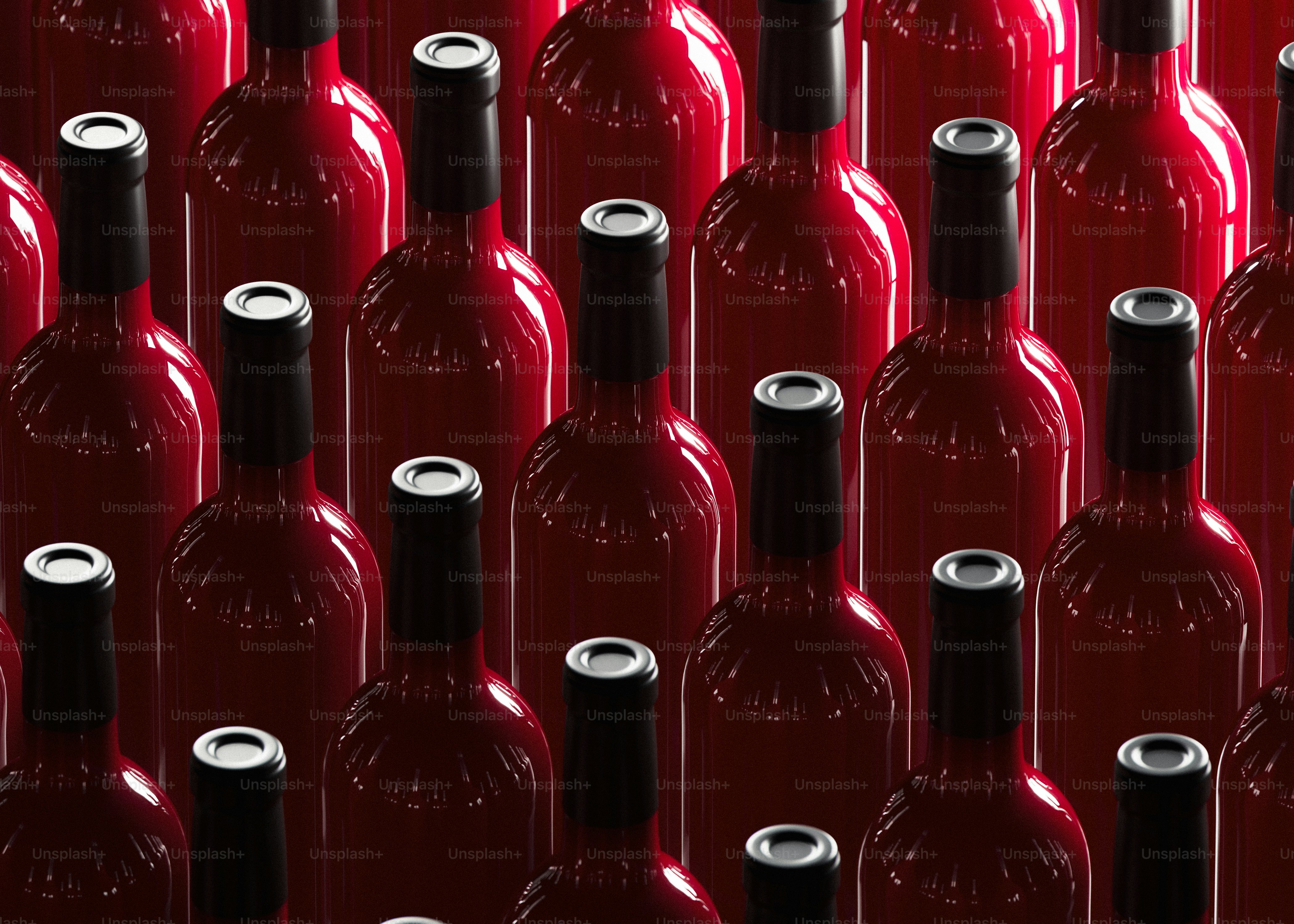 A large group of red bottles of wine photo – 3d render Image on Unsplash