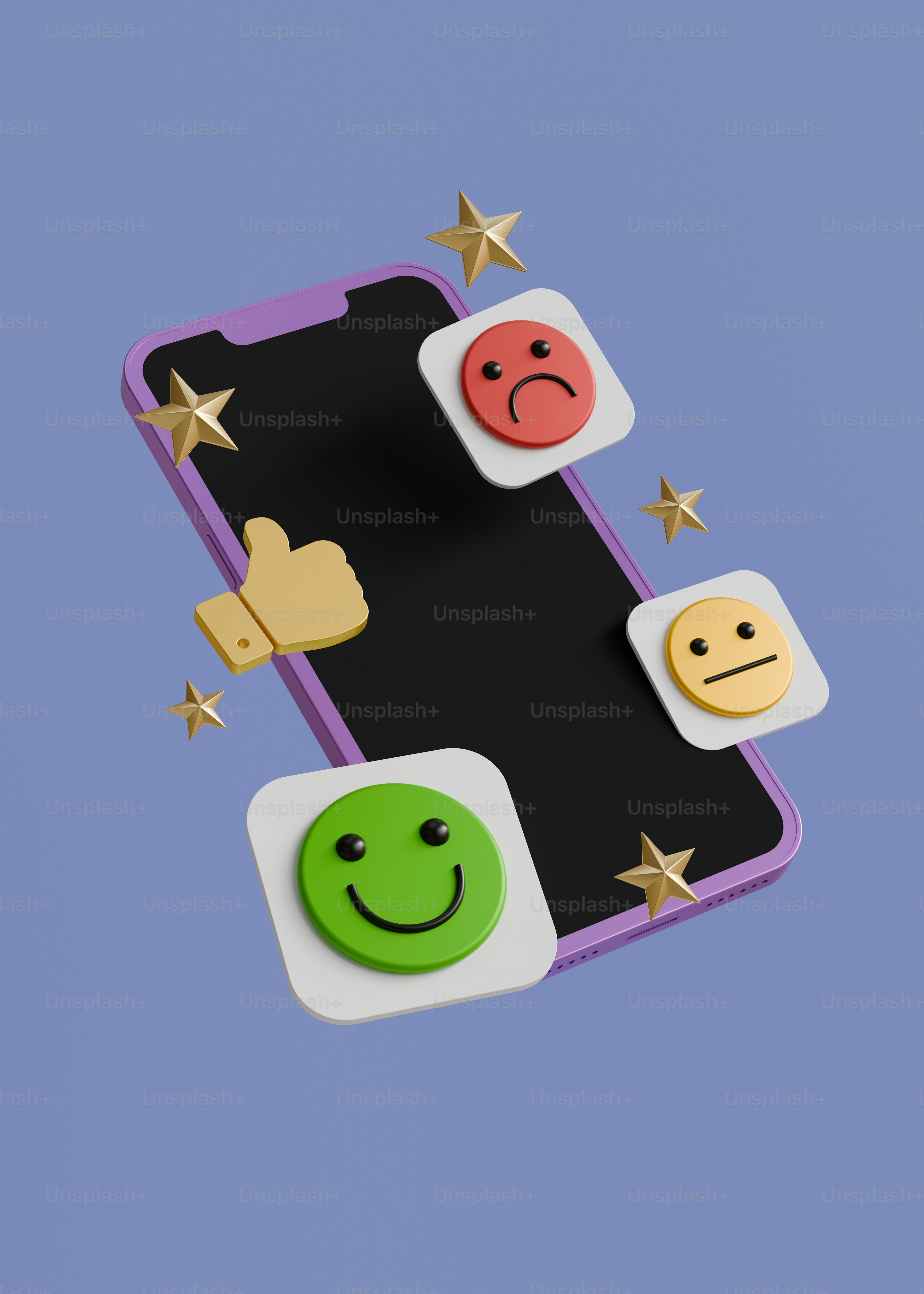 A cell phone with a smiley face on it photo – Customer satisfaction ...