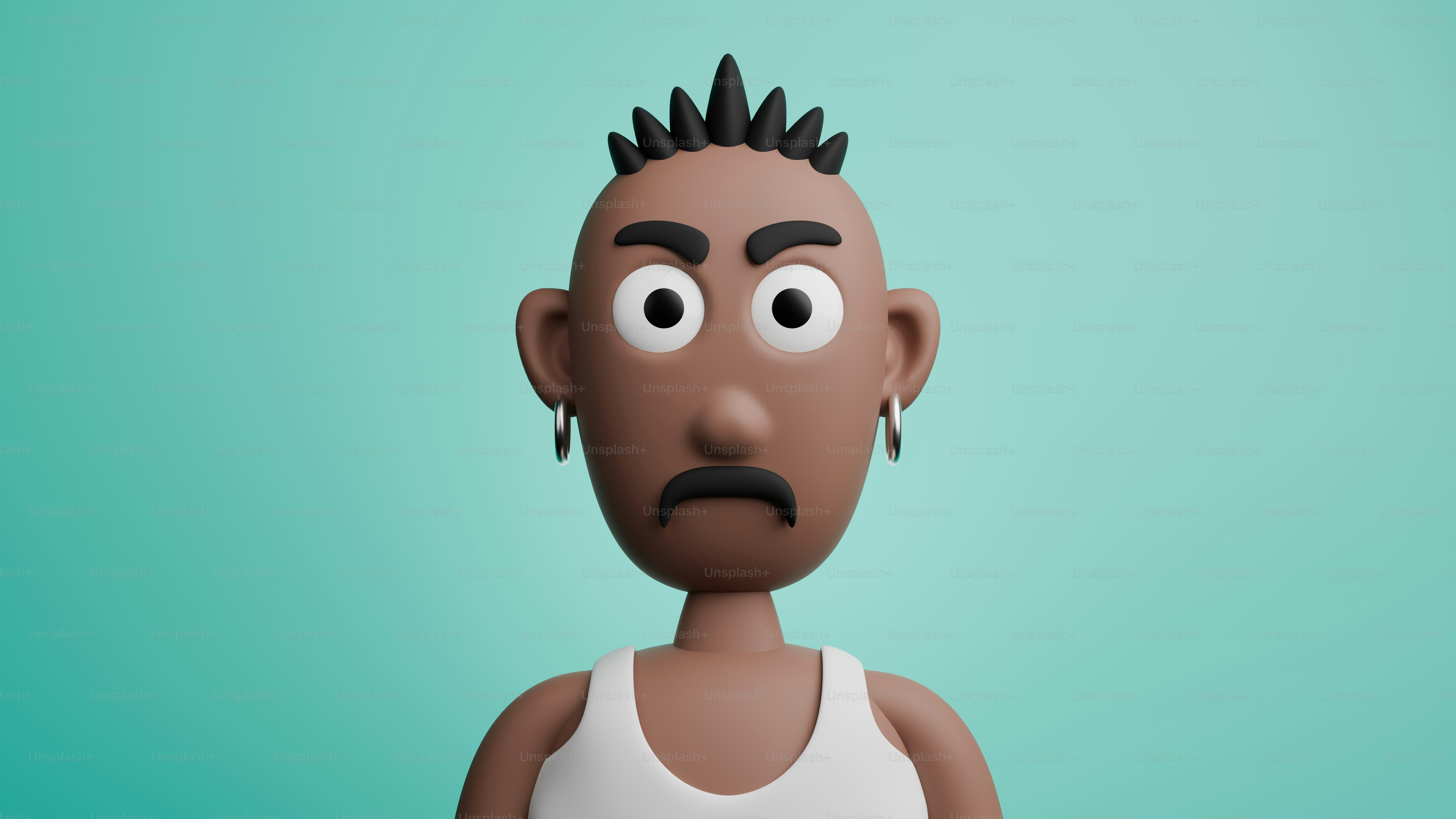 A cartoon character with a surprised look on his face photo – Profile ...