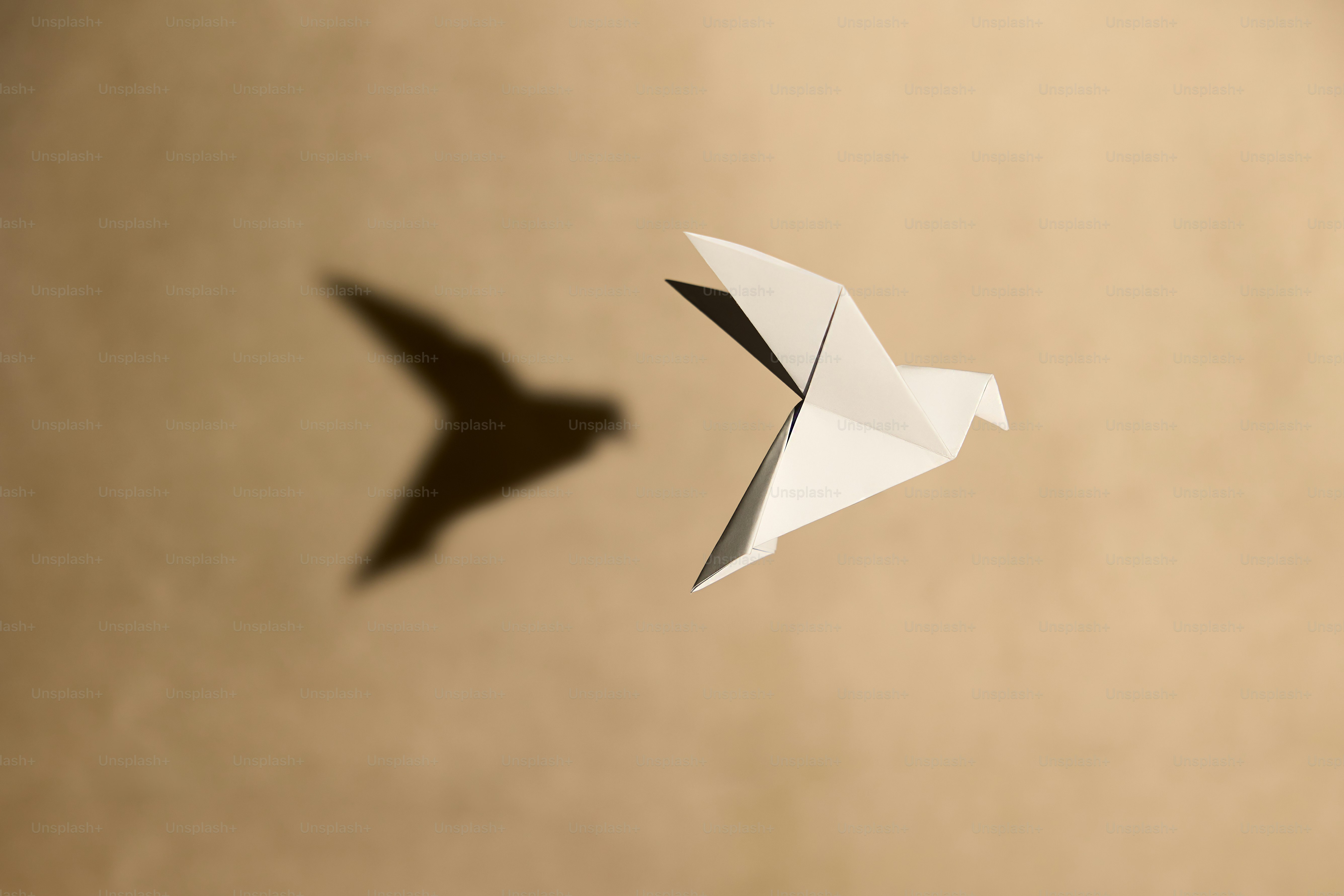 A white origami bird flying in the sky photo – Origami Image on Unsplash
