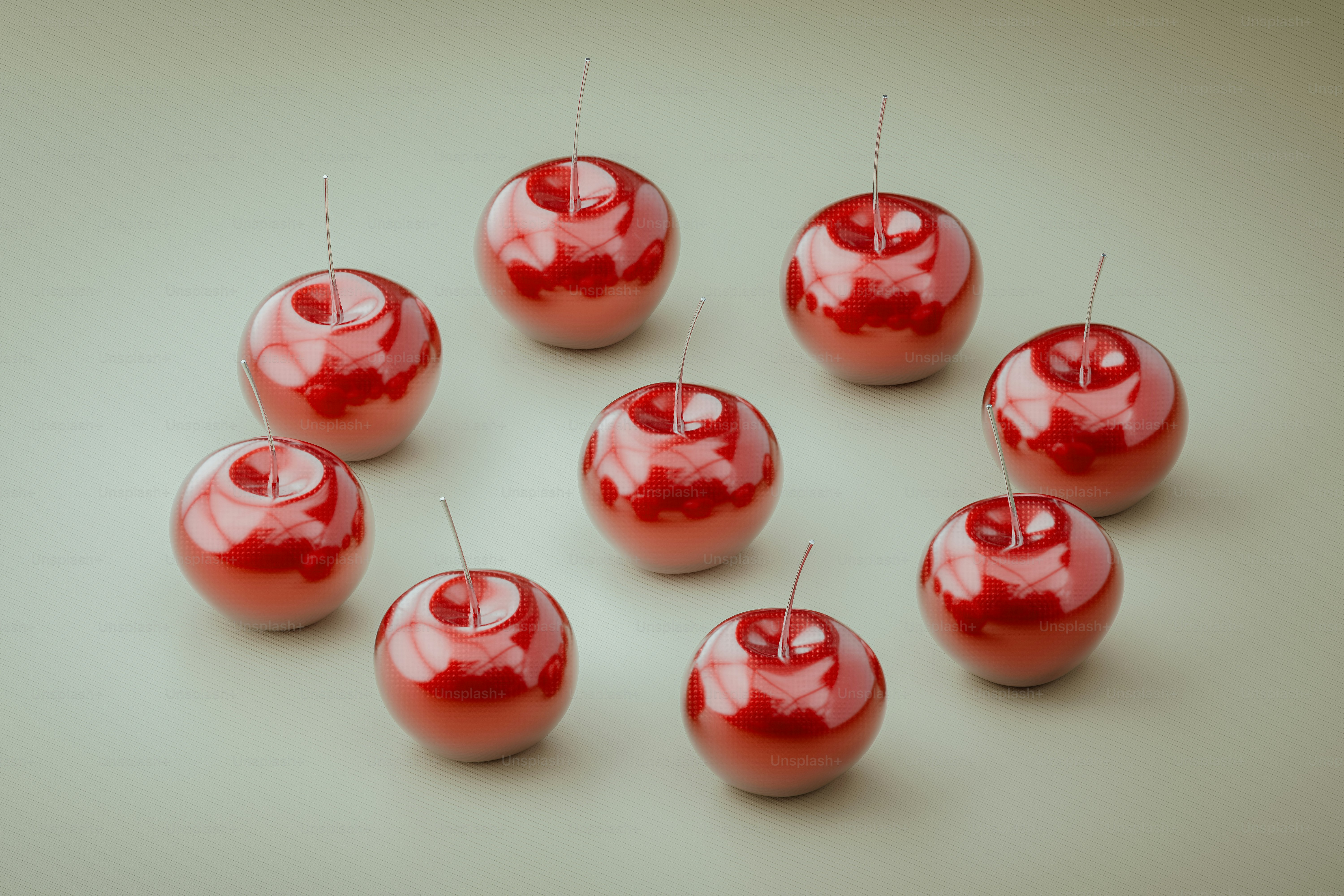 Un grupo de manzanas rojas encima de una mesa foto – Imagen de 3d en ...