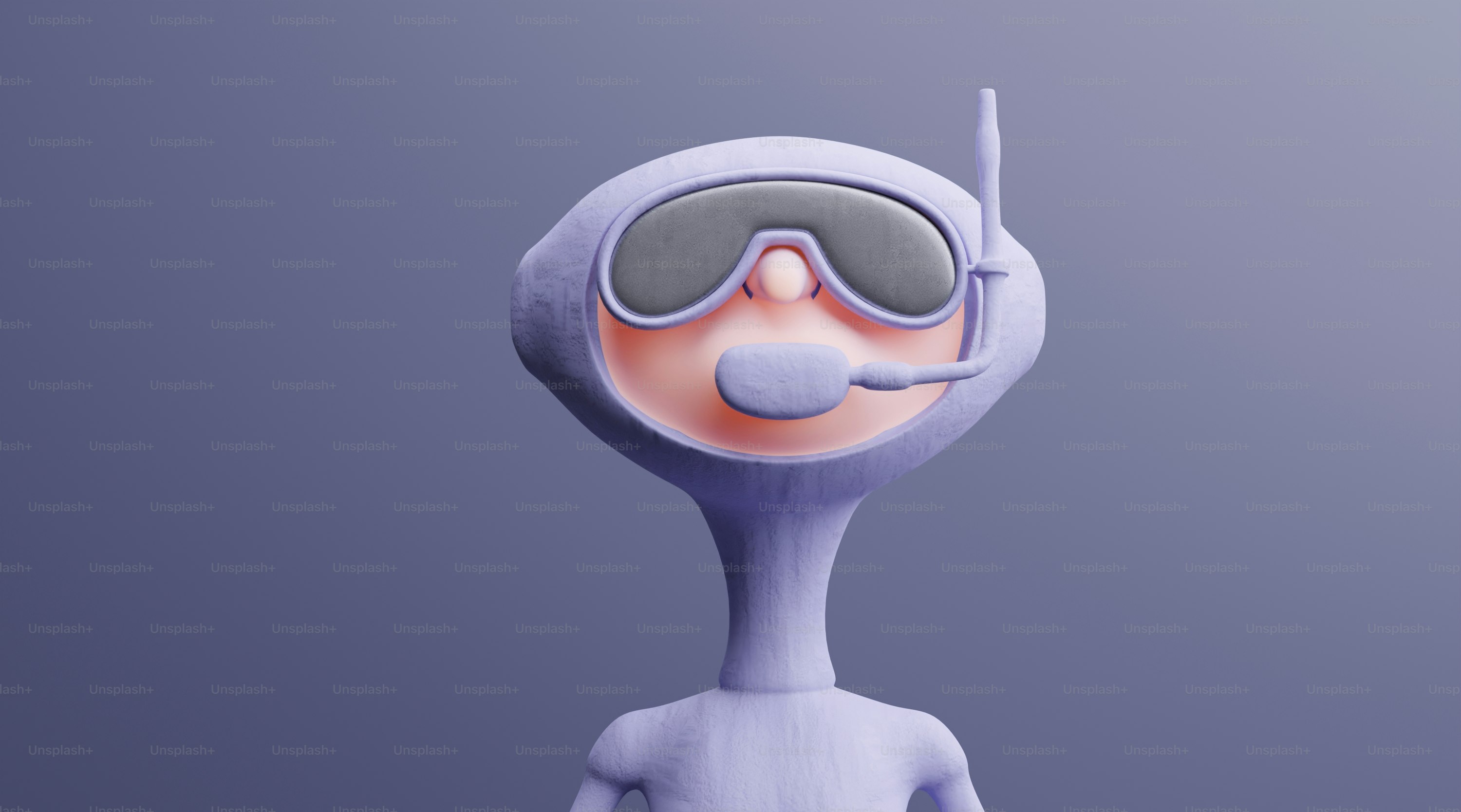 A cartoon character with goggles and a nose ring photo – Face Image on ...