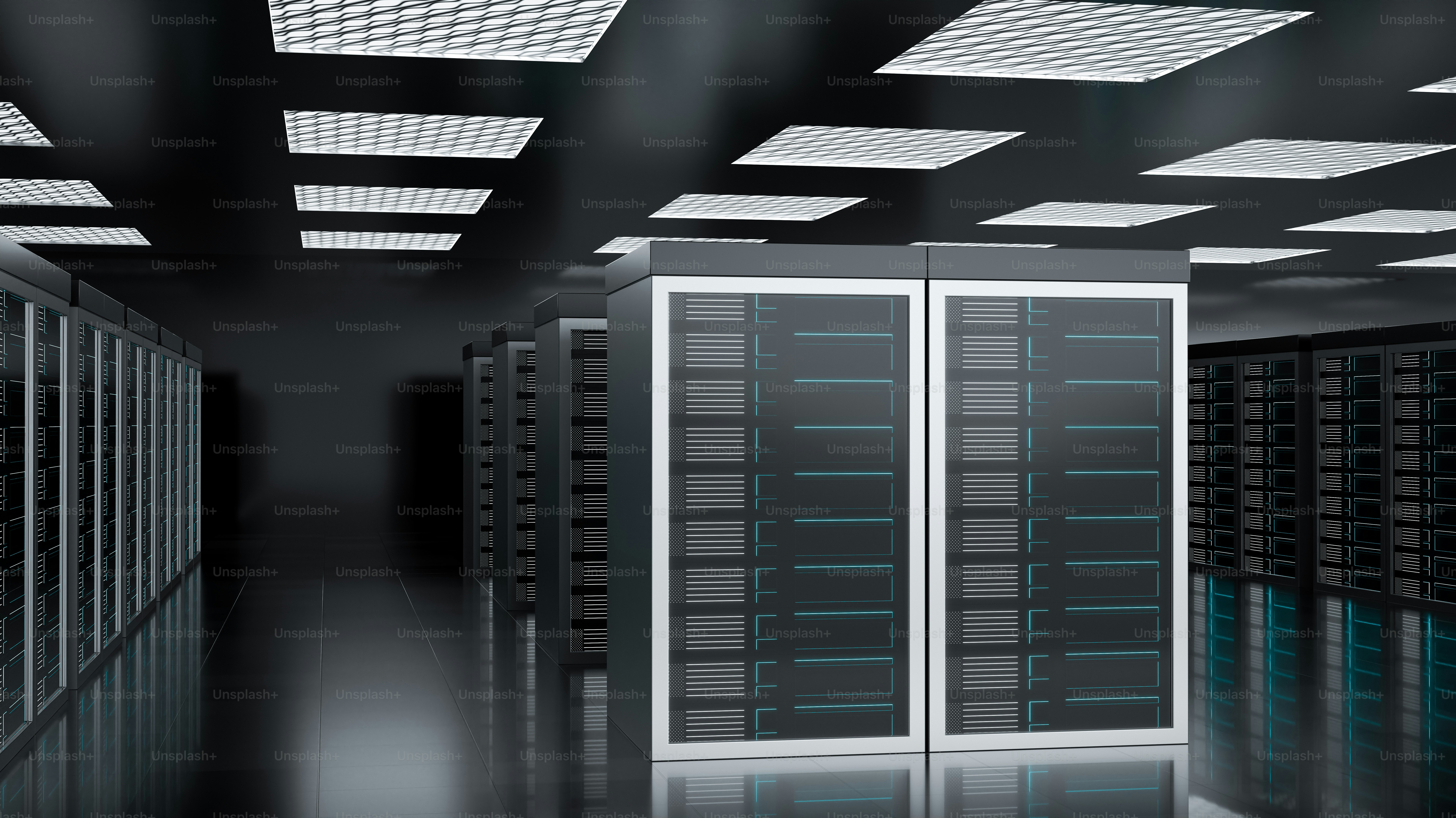 A server room filled with lots of servers photo – Technology Image on ...