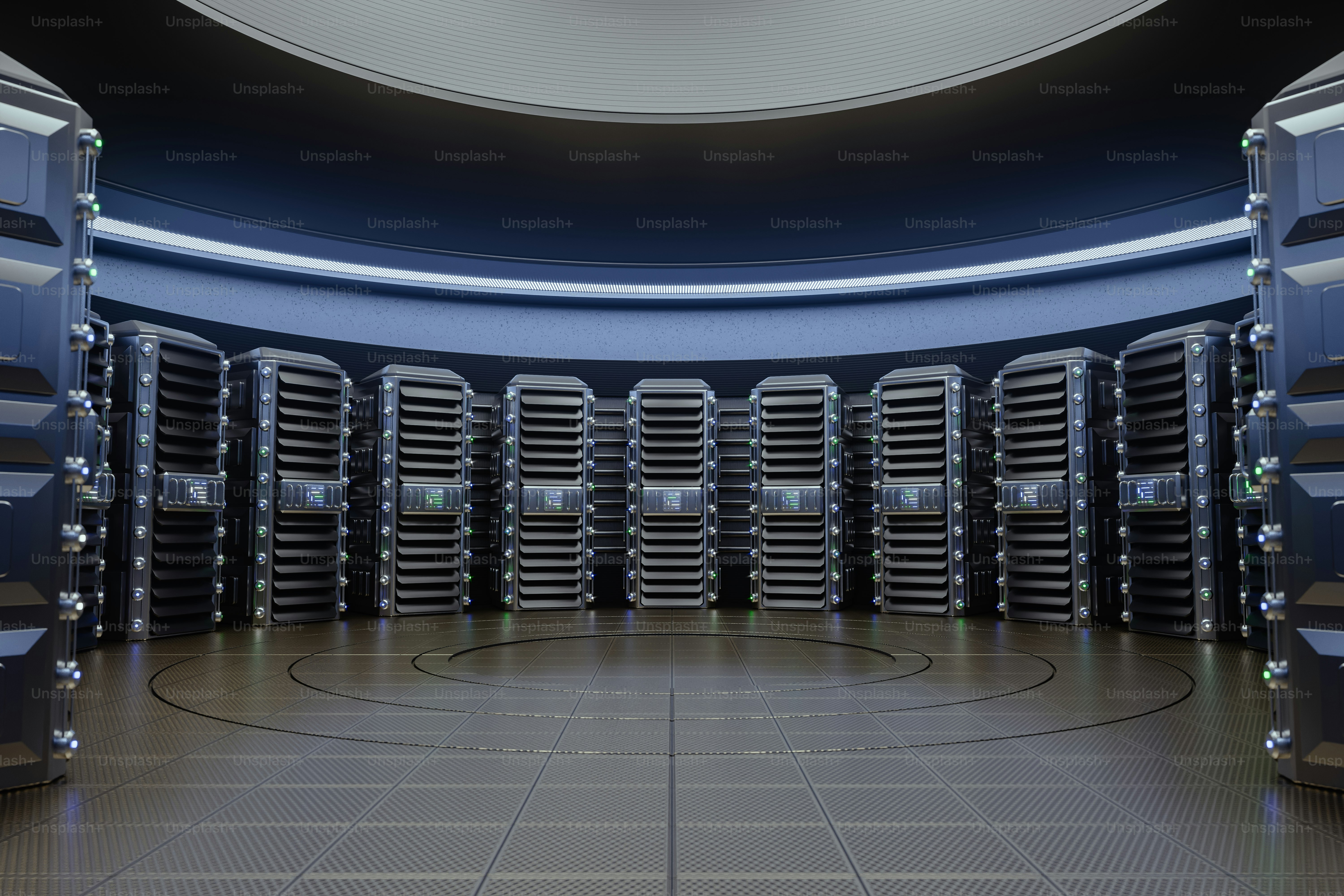 Foto Ruang server dengan deretan server di dalamnya – Gambar Wallpaper ...