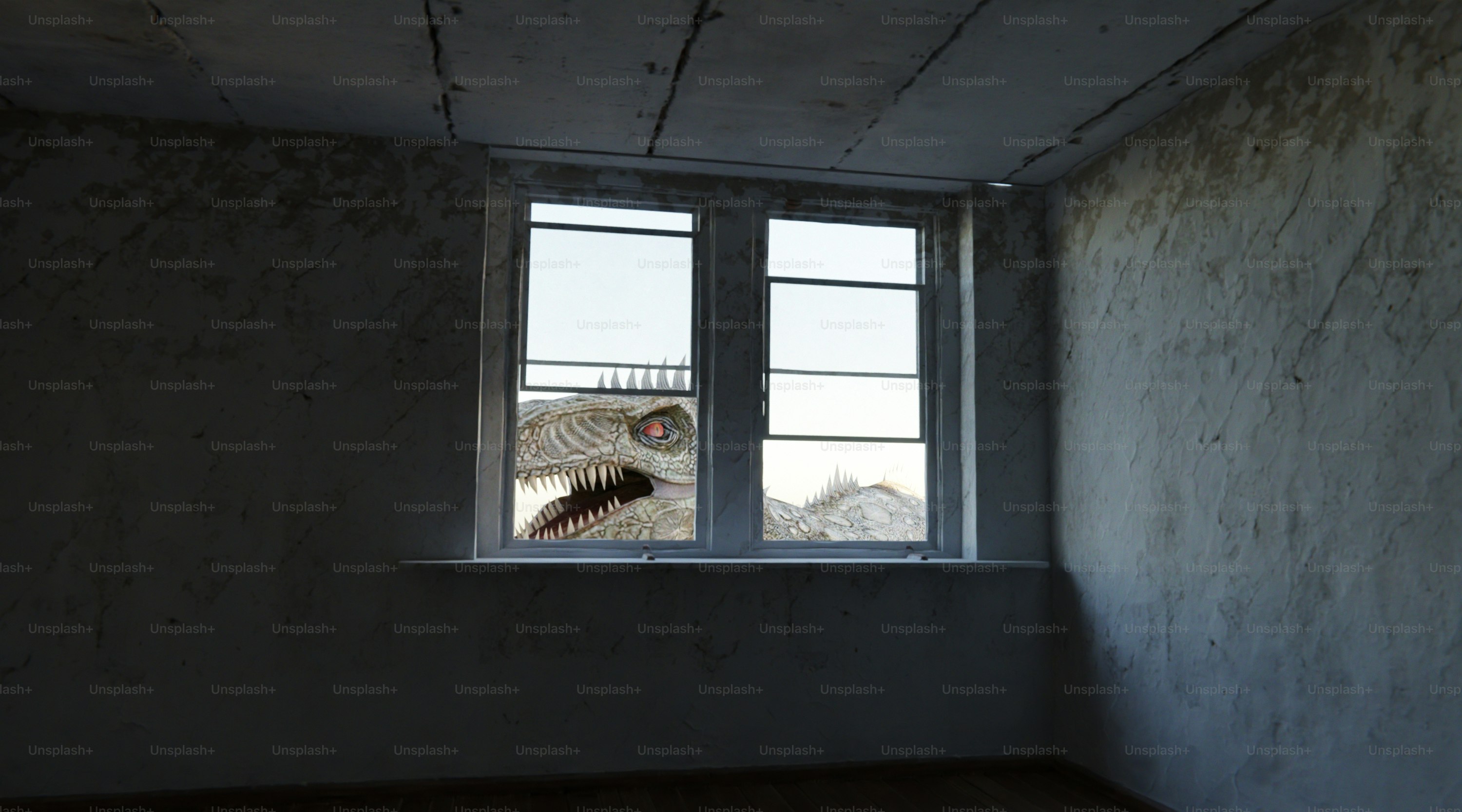 A room with a window and damaged walls. photo – Horror Image on Unsplash