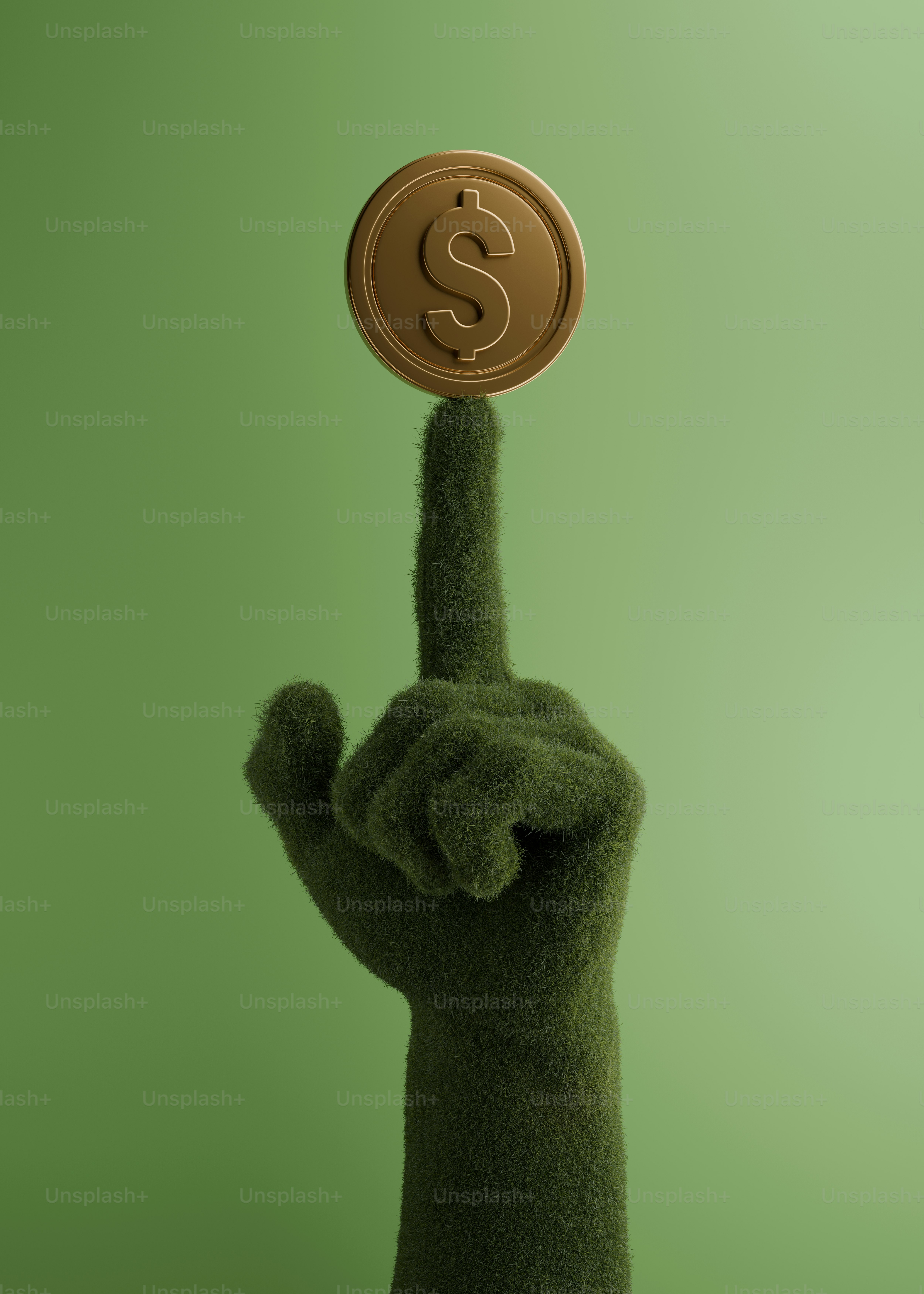 Dollar coin balances on a fuzzy hand. photo – Finance Image on Unsplash