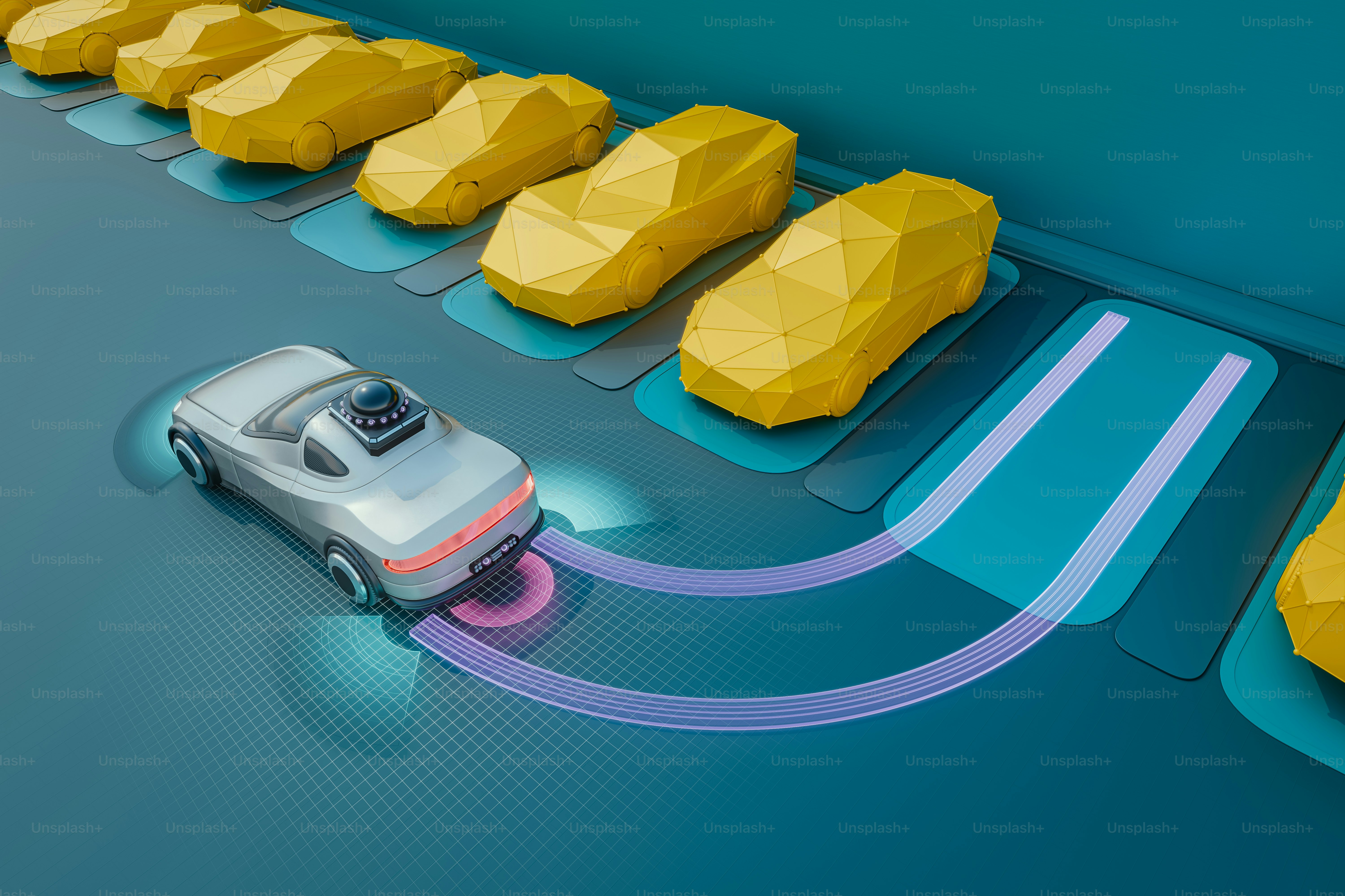 Autonomous car parks itself using sensors. photo – Wallpaper Image on ...