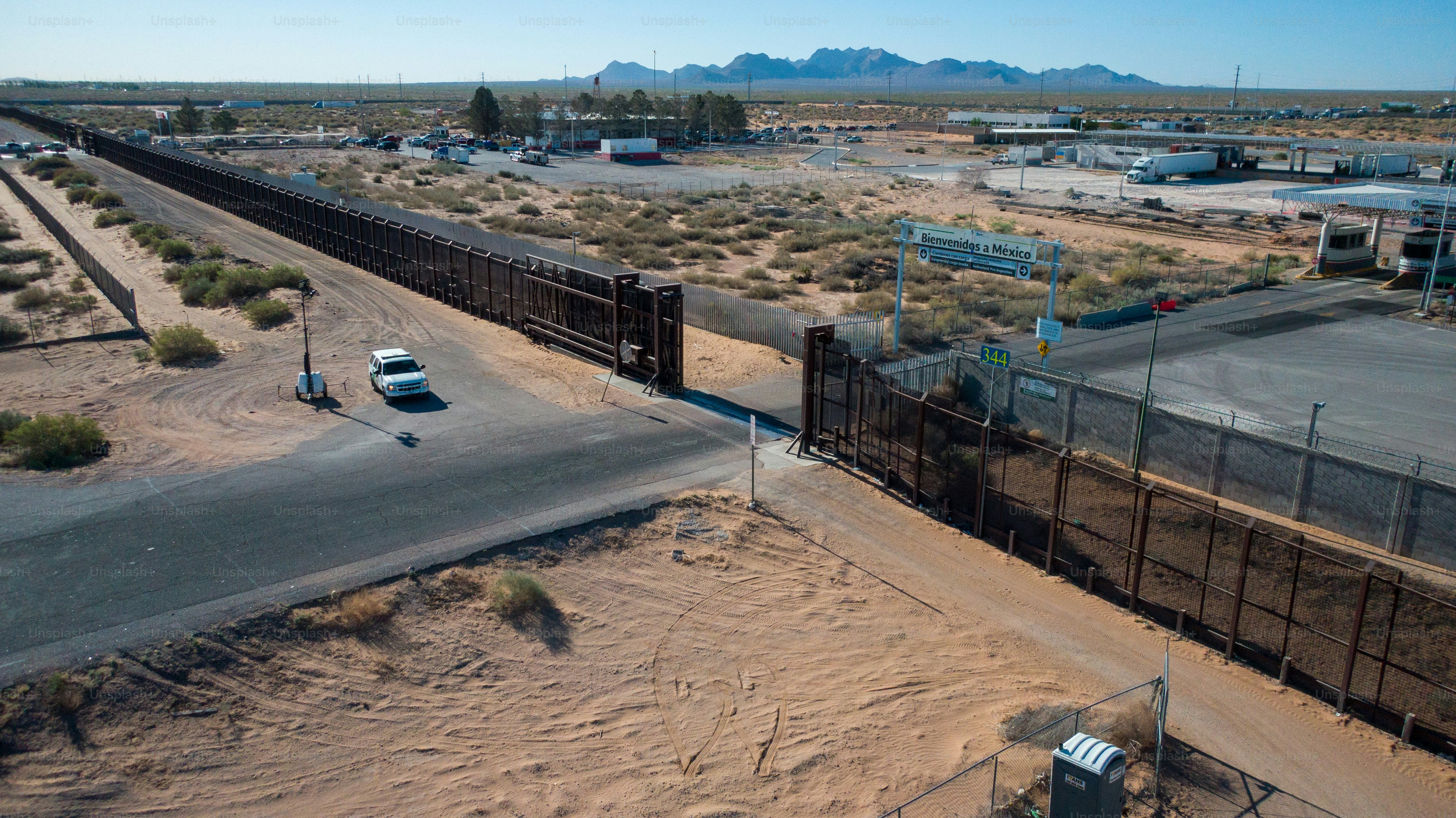 The United States Border Wall in New Mexico at the US Customs and ...