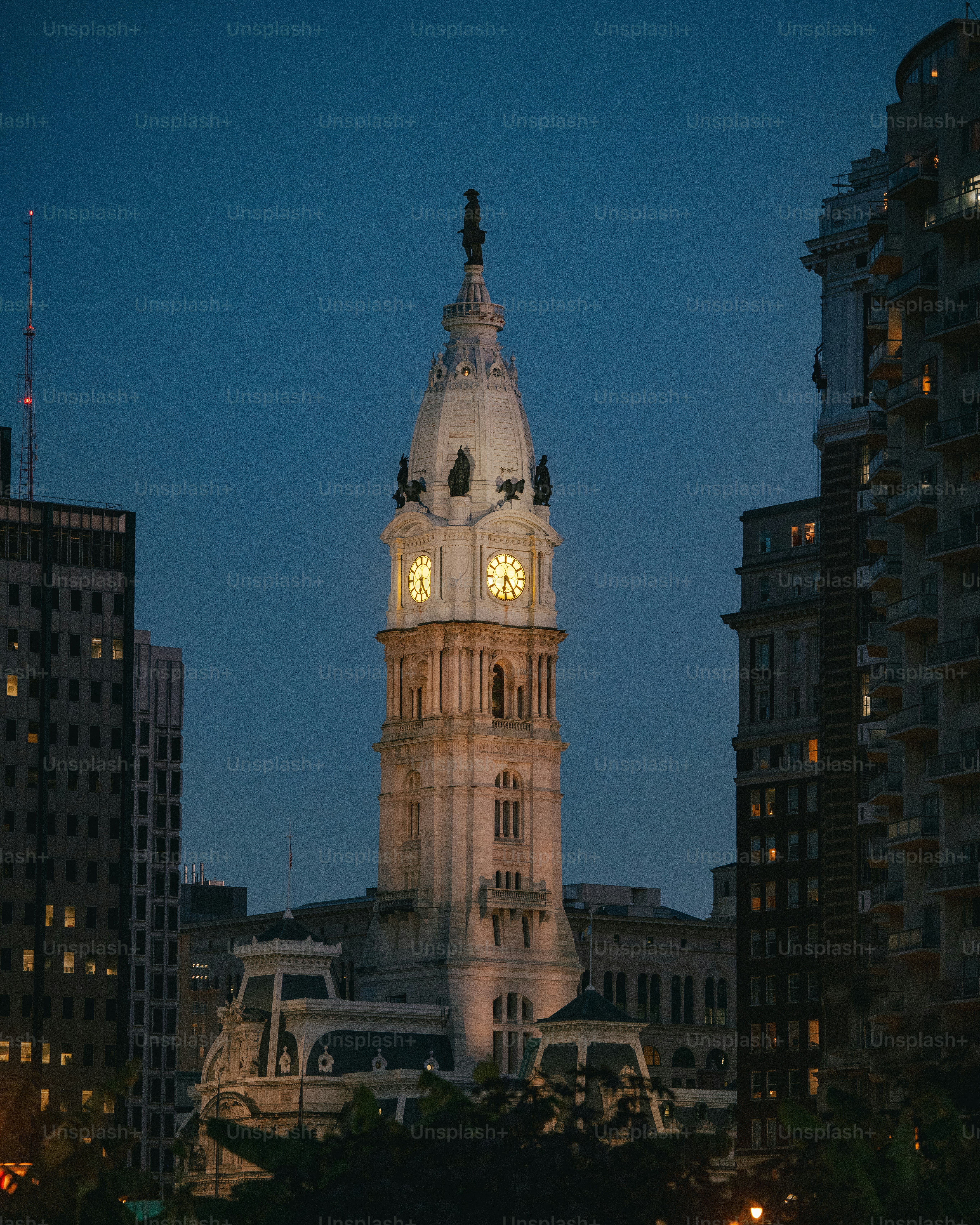 Philadelphia City Hall - Pennsylvania - Town Hall - Philly - Night ...