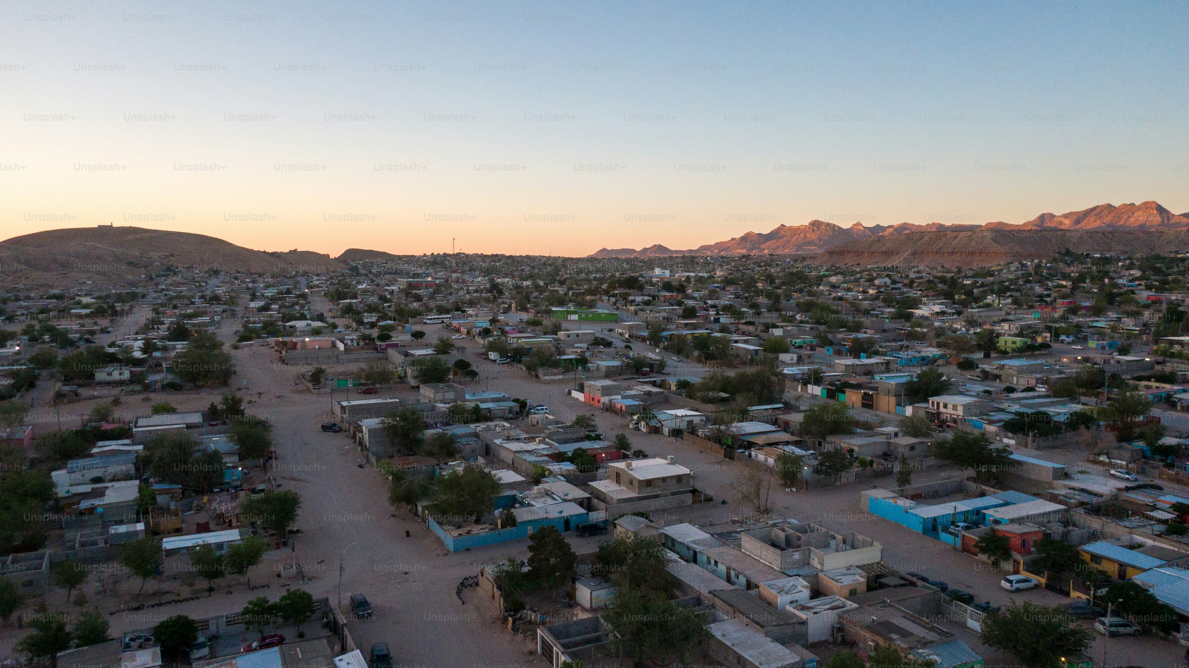 The American Border Wall at Puerto De Anapra Just Before Sunrise photo ...