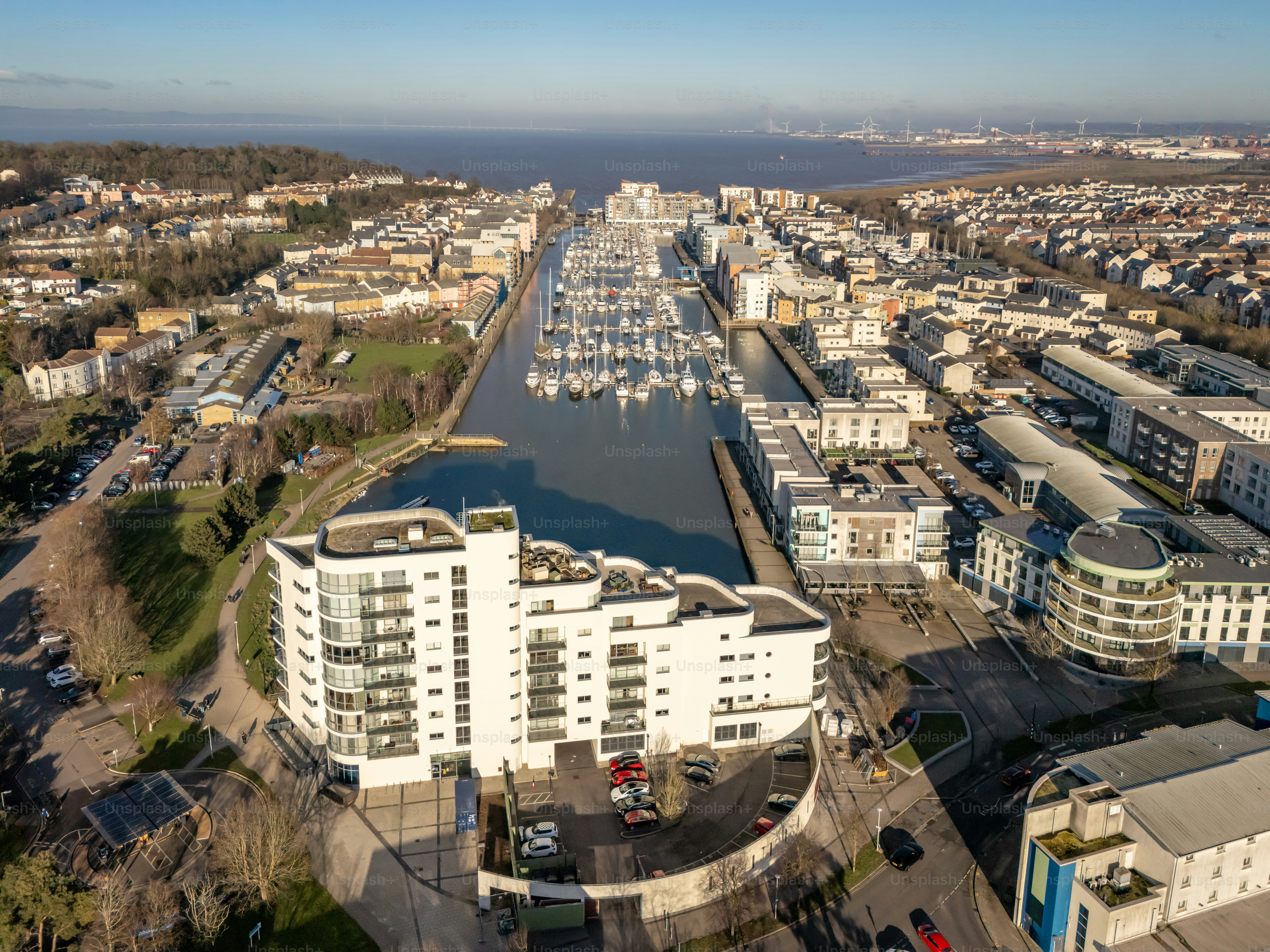 Residential tower blocks by Portishead Marina photo – City Image on ...