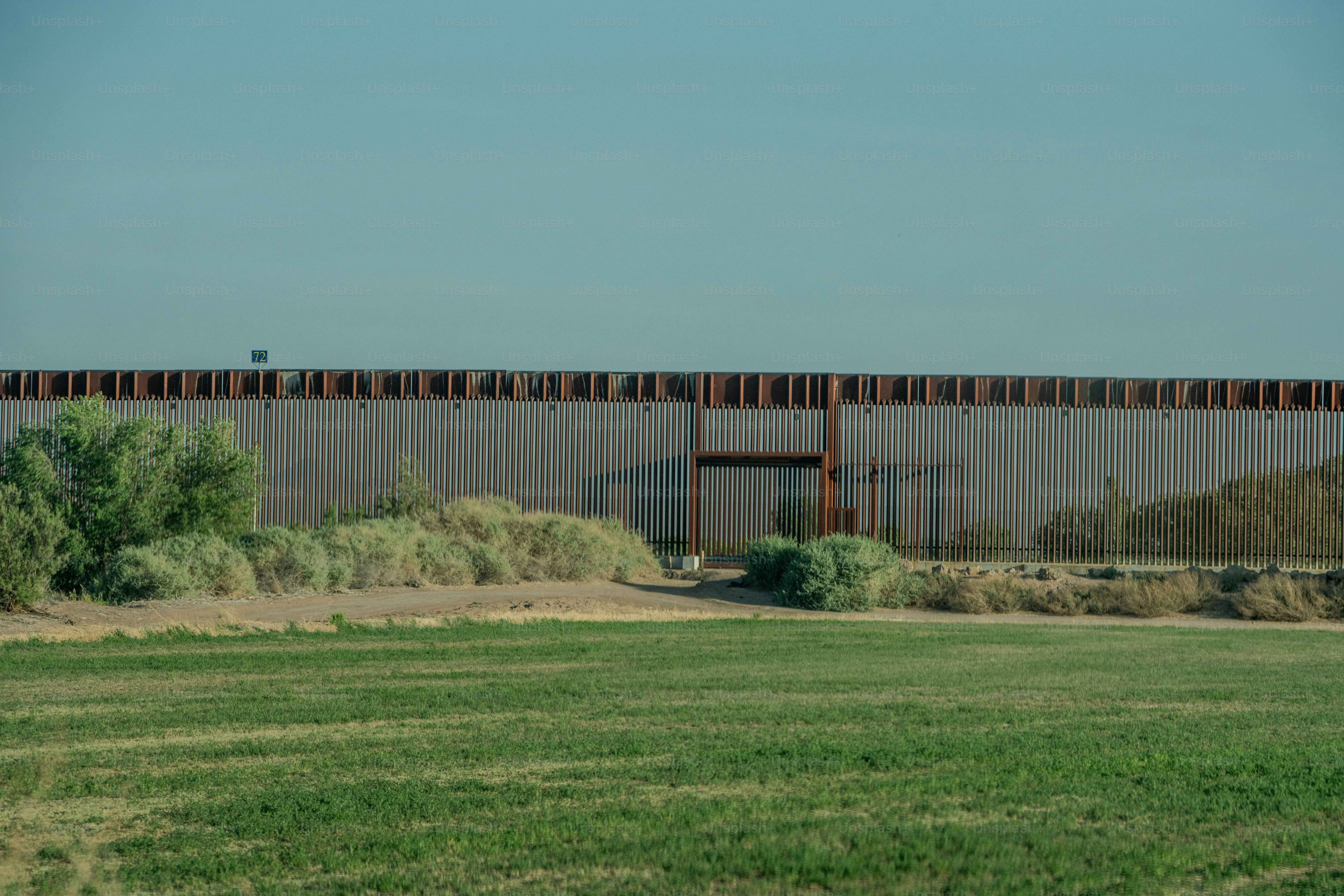 The United States Border Wall in New Mexico Near the US Customs and ...
