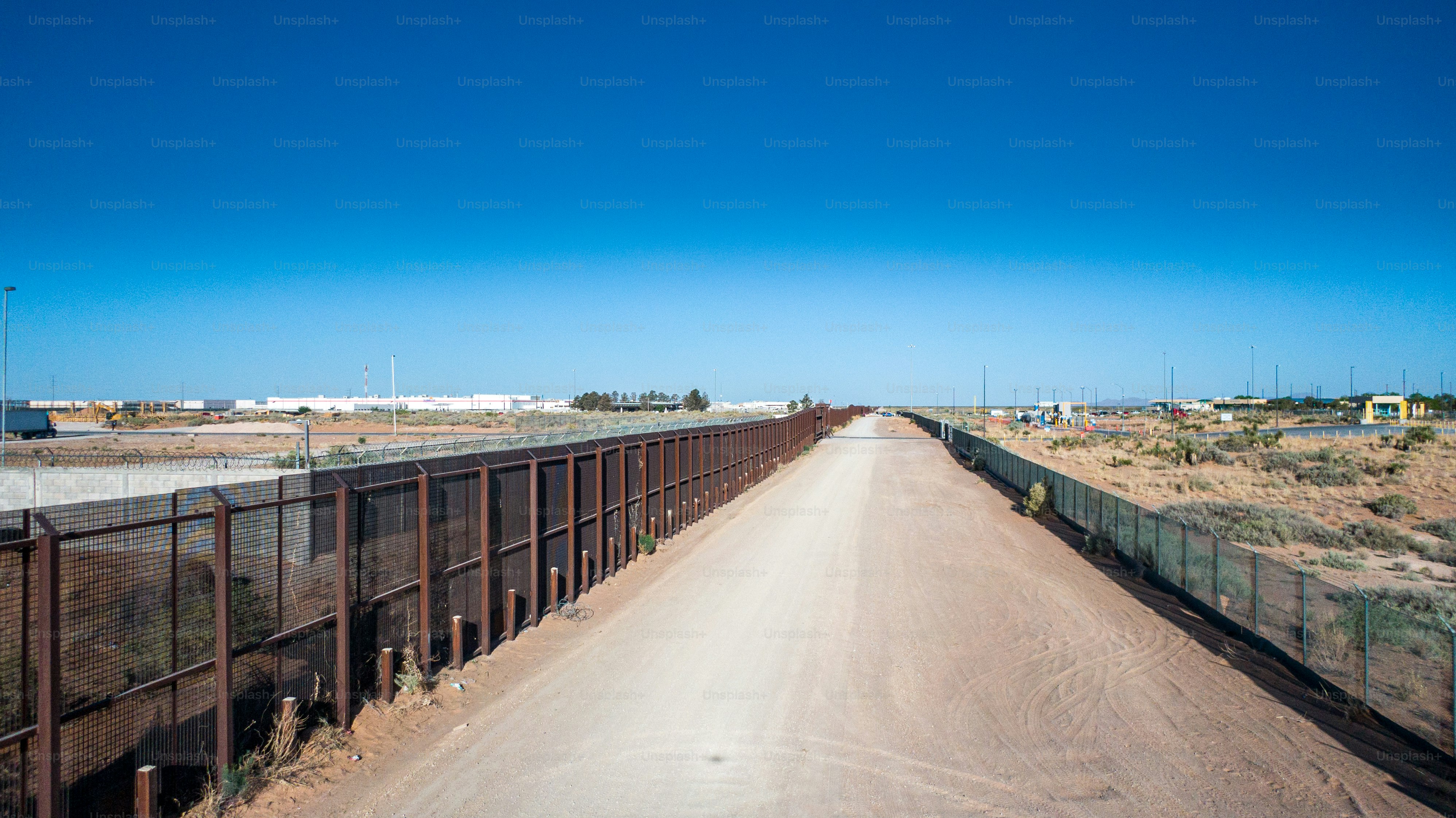 The United States Border Wall in New Mexico Near the US Customs and ...