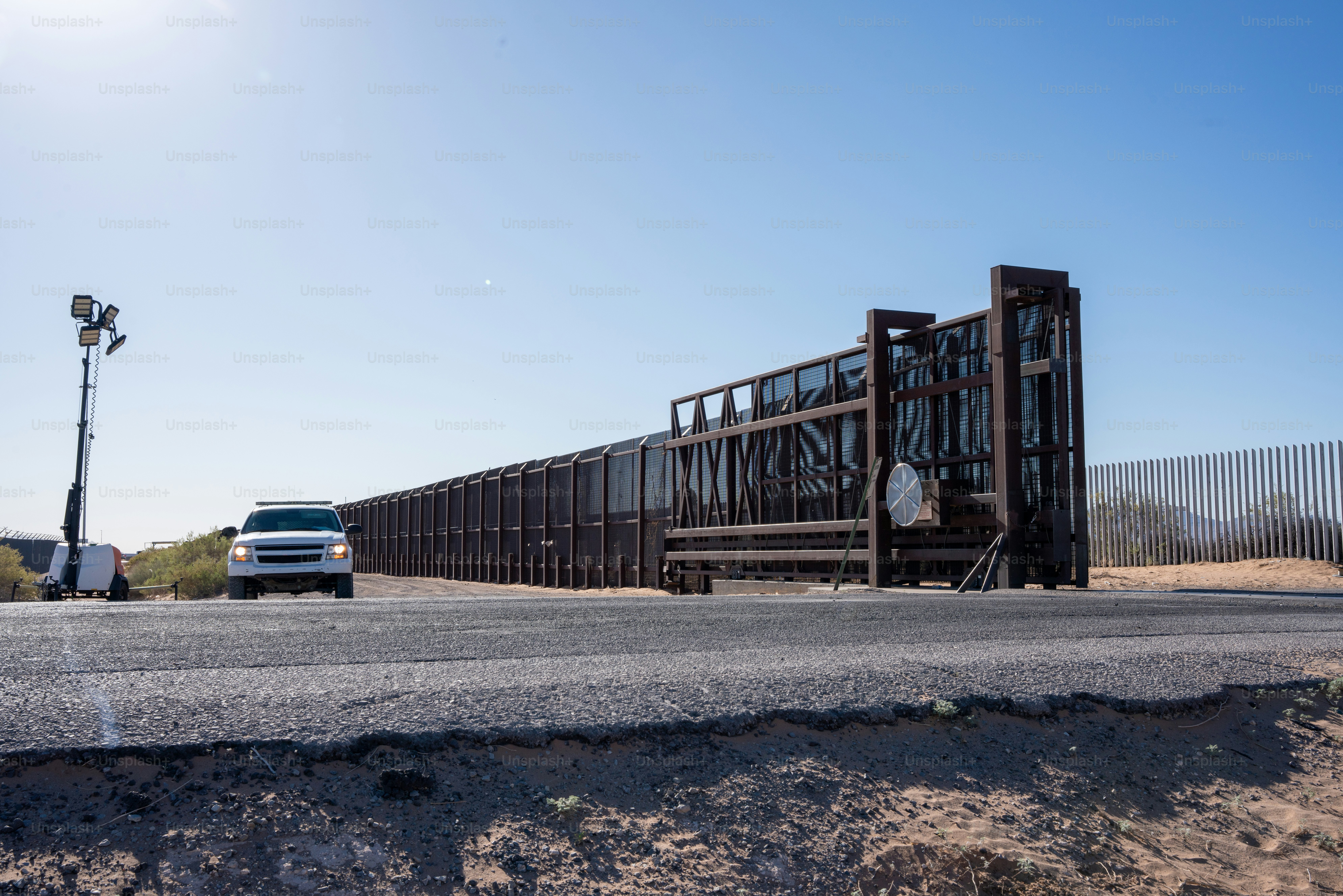 The United States Border Wall in New Mexico at the US Customs and ...