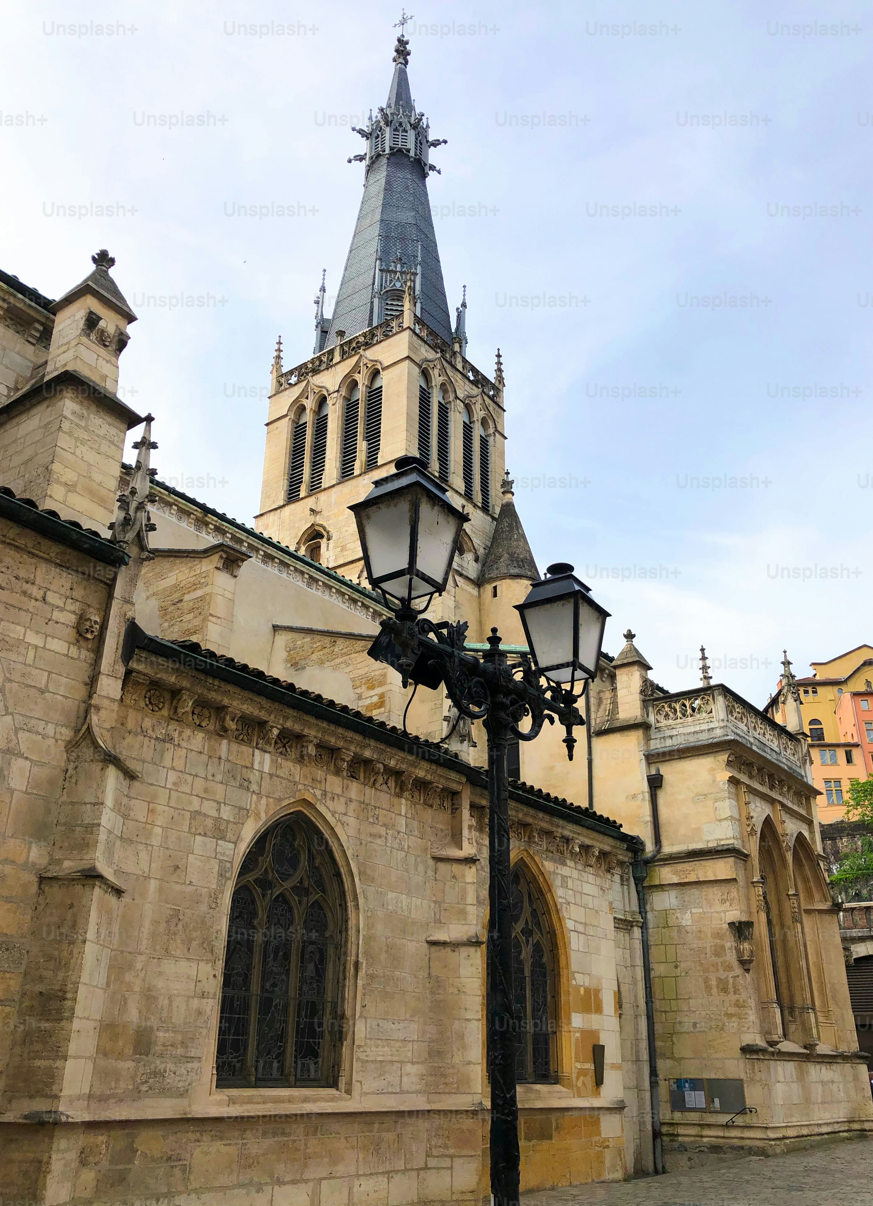 Lyon, France: Medieval Eglise Saint Paul Side View photo – Architecture ...