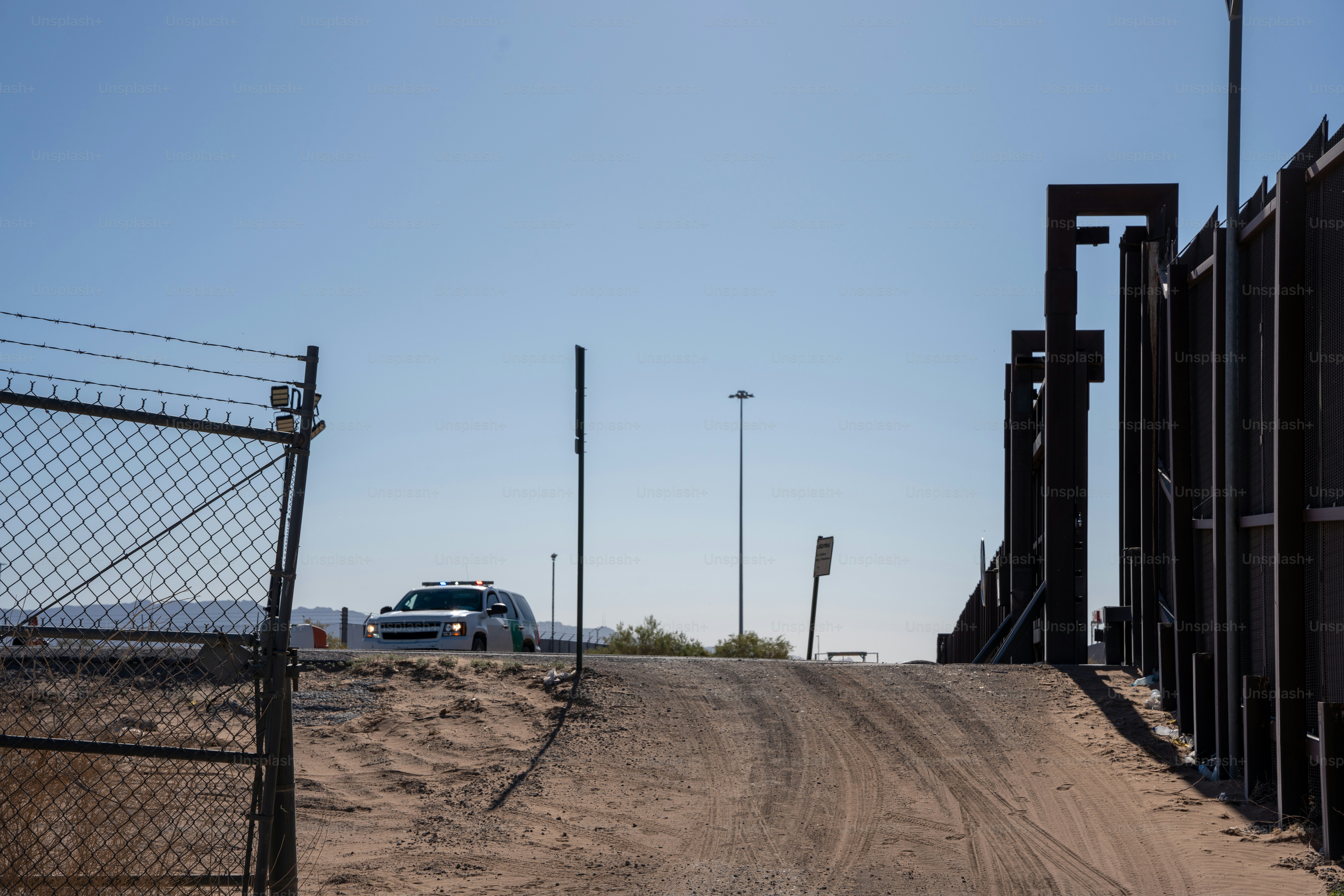 An SUV Border Patrol Stands Guard at the US Customs and Border ...