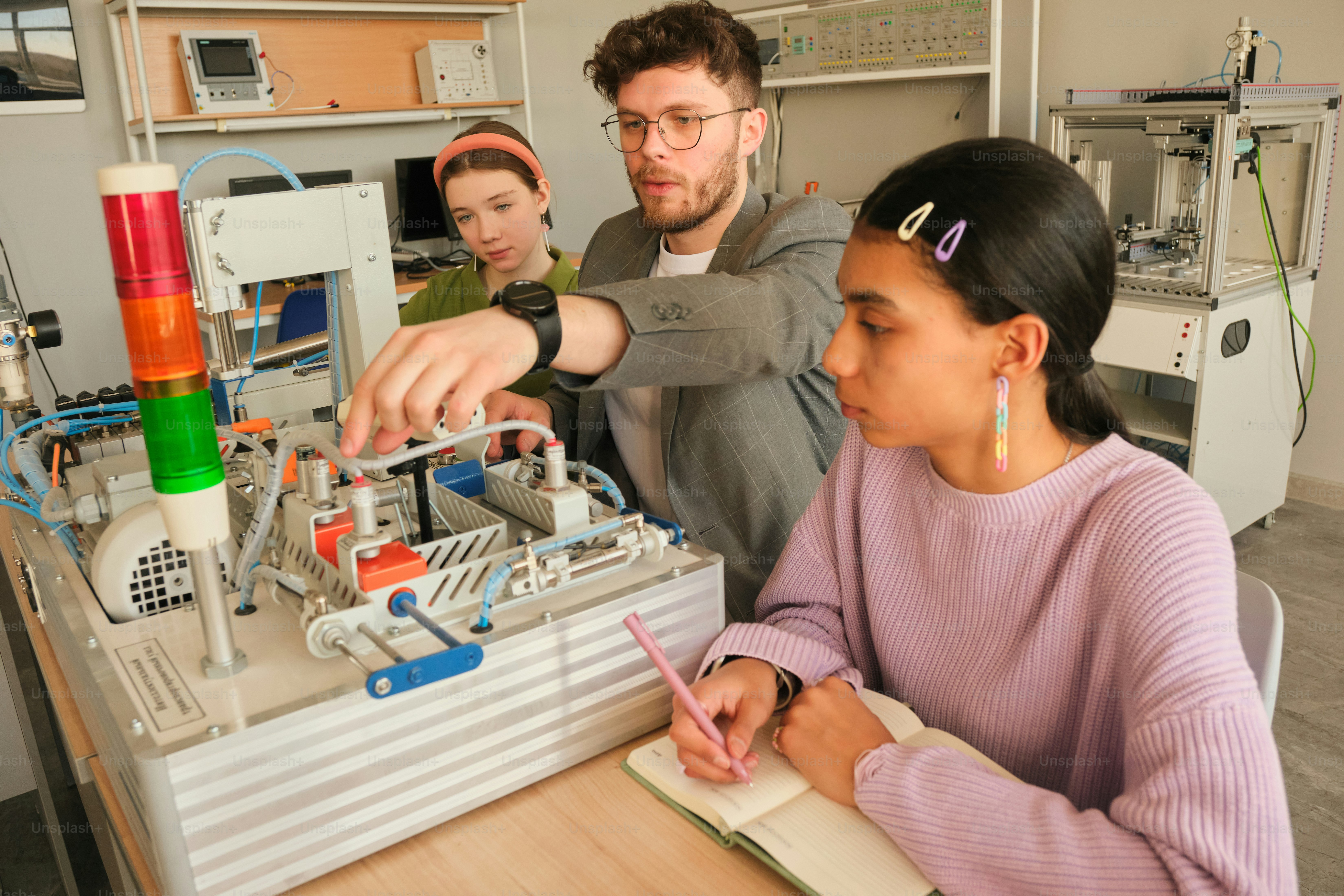 Students are learning about mechanical engineering. photo – Technology ...