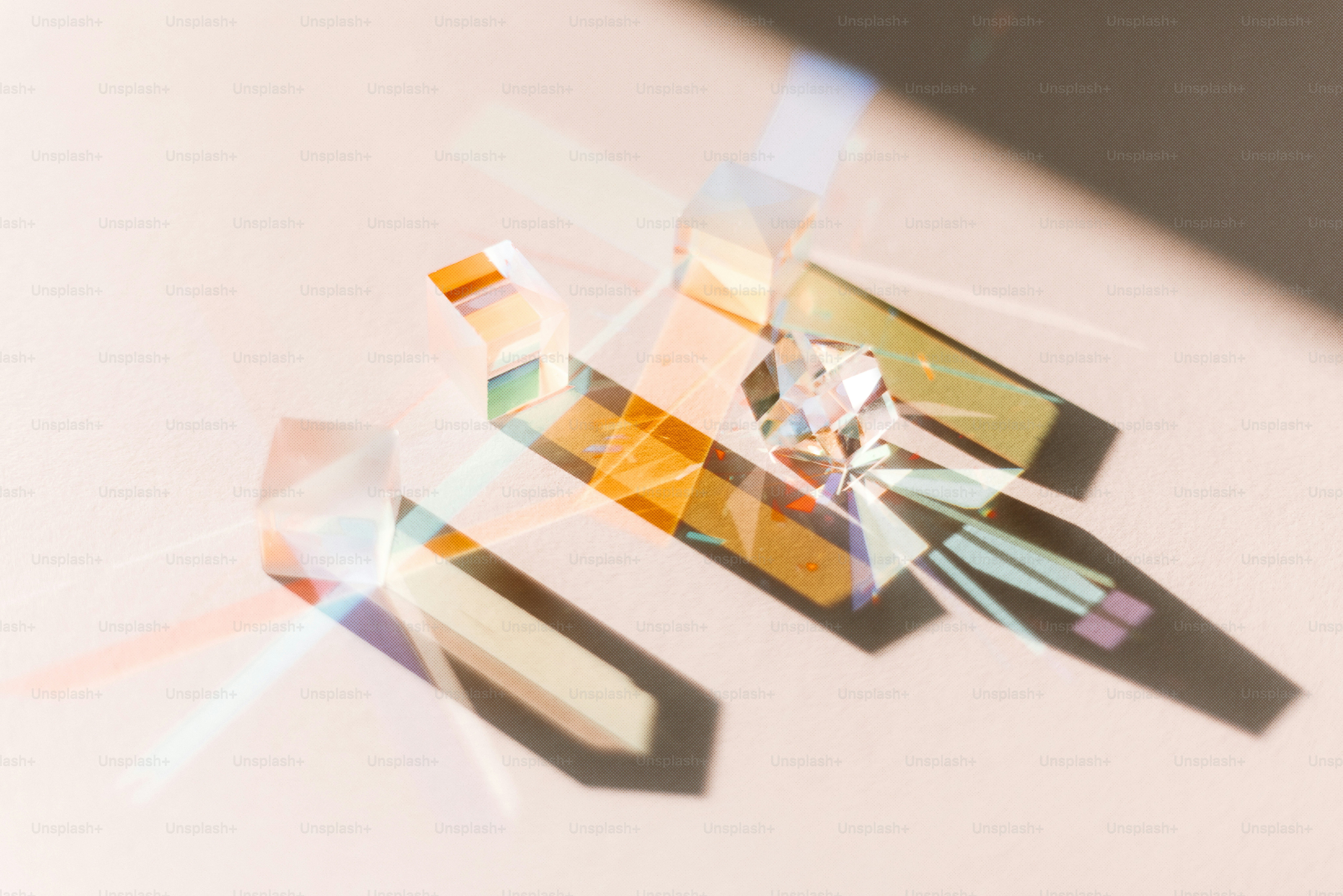 Prisms create a vibrant display of light and shadow. photo – Minimal ...