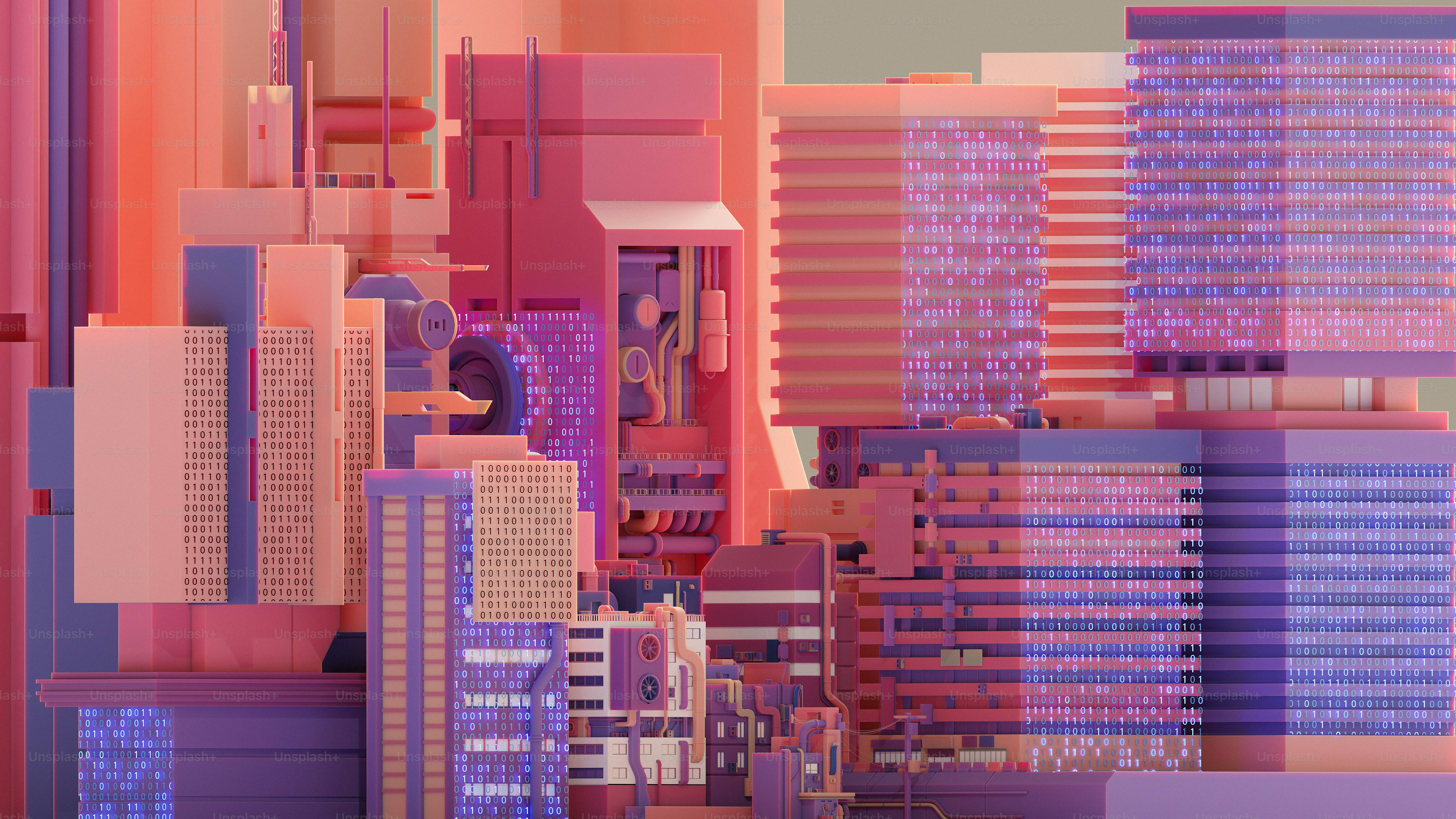 Abstract depiction of a colorful cityscape and buildings. photo – City ...