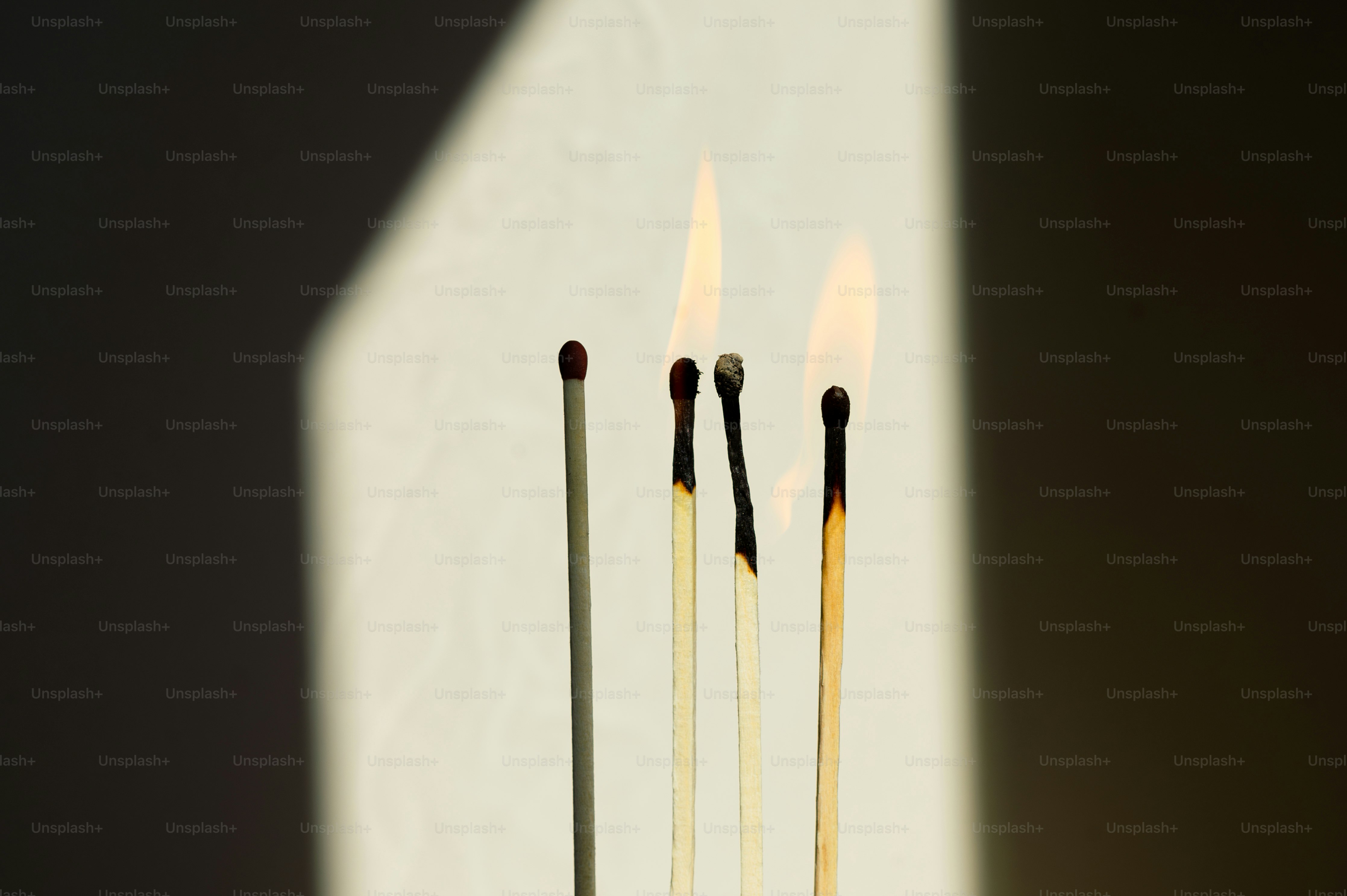 Matches burning in various stages of combustion. photo – Burnout Image ...