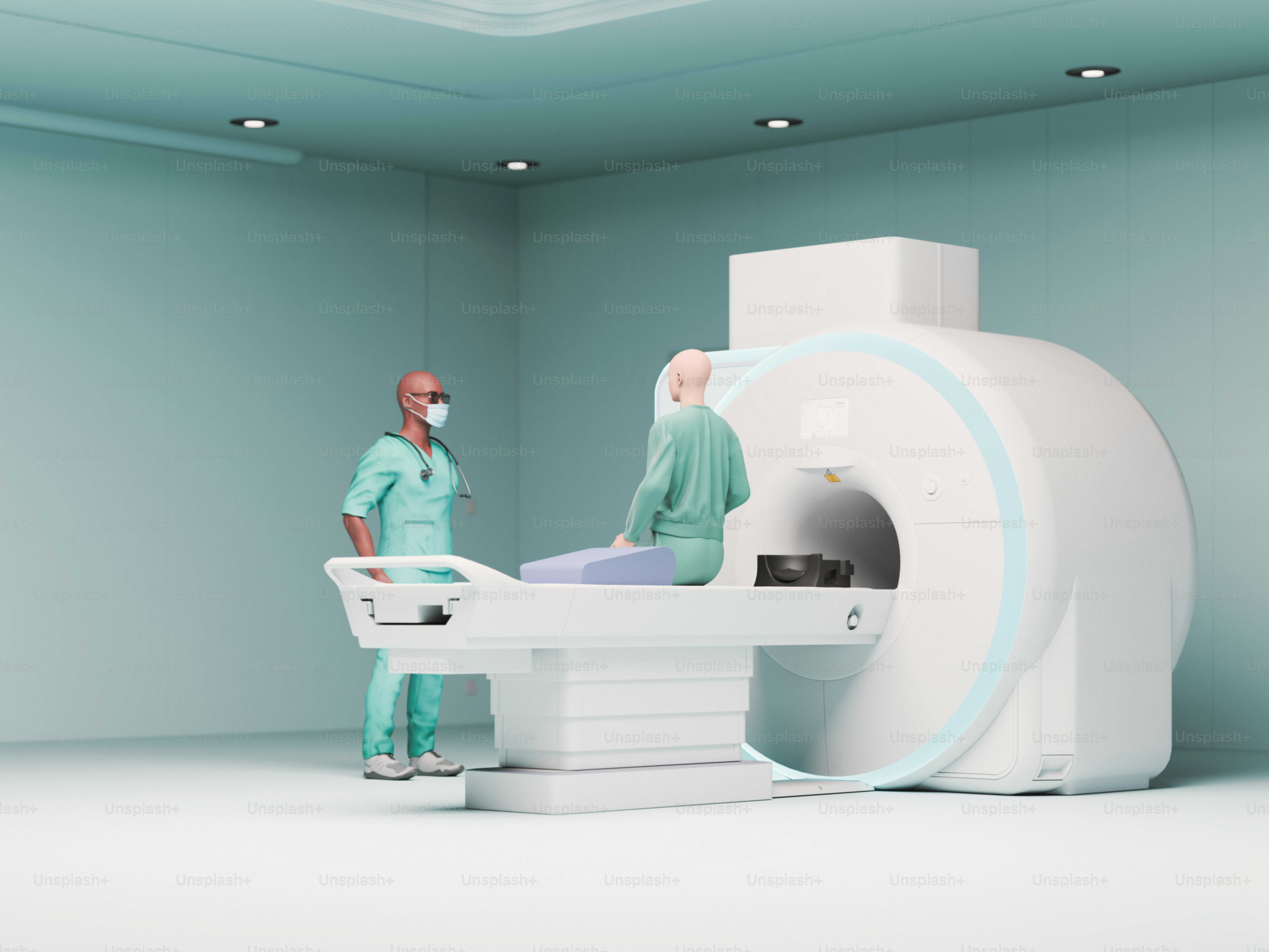 Patient is receiving an mri scan in a hospital room. photo – Health ...