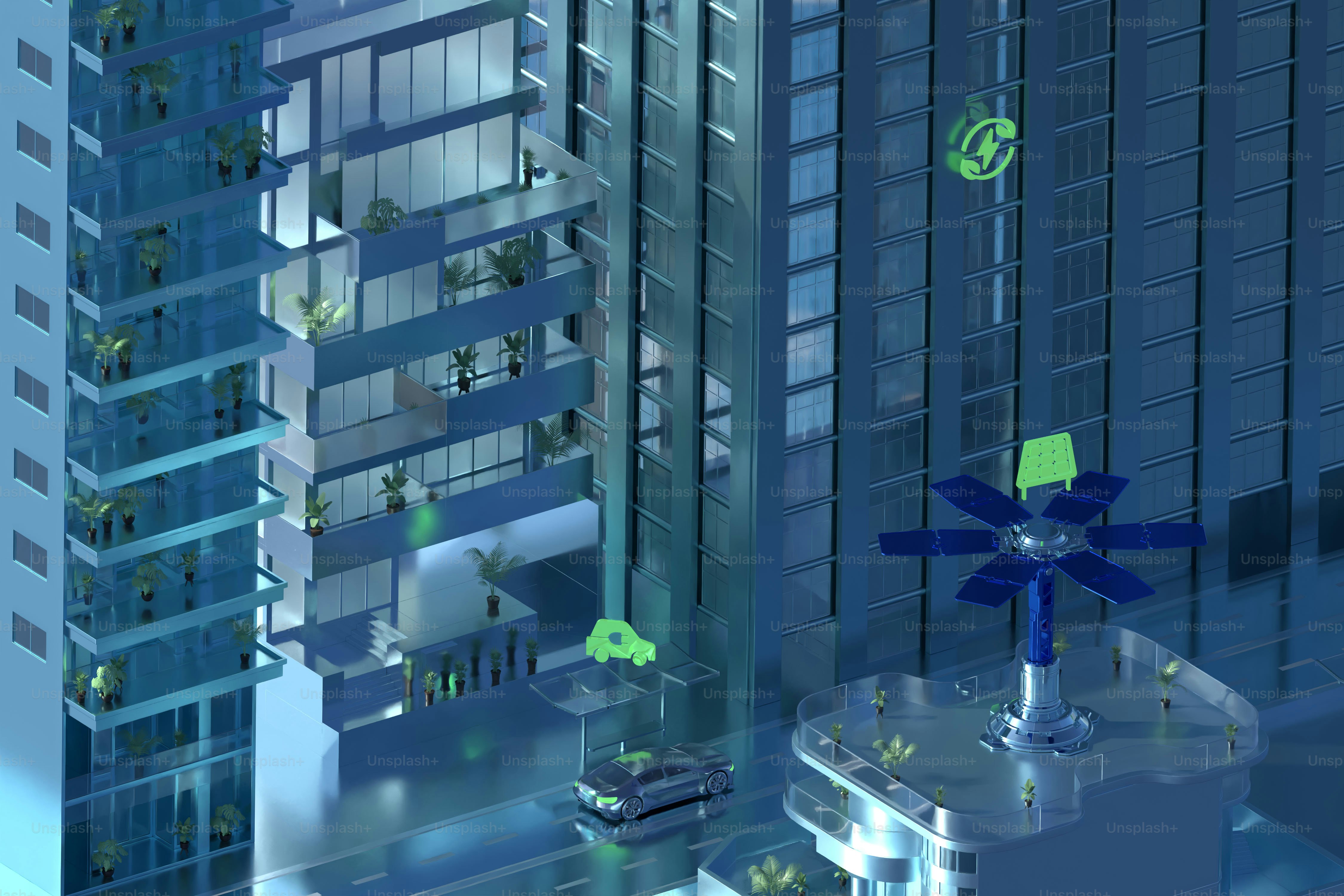 Futuristic city showcases a sustainable environment. photo – City Image ...