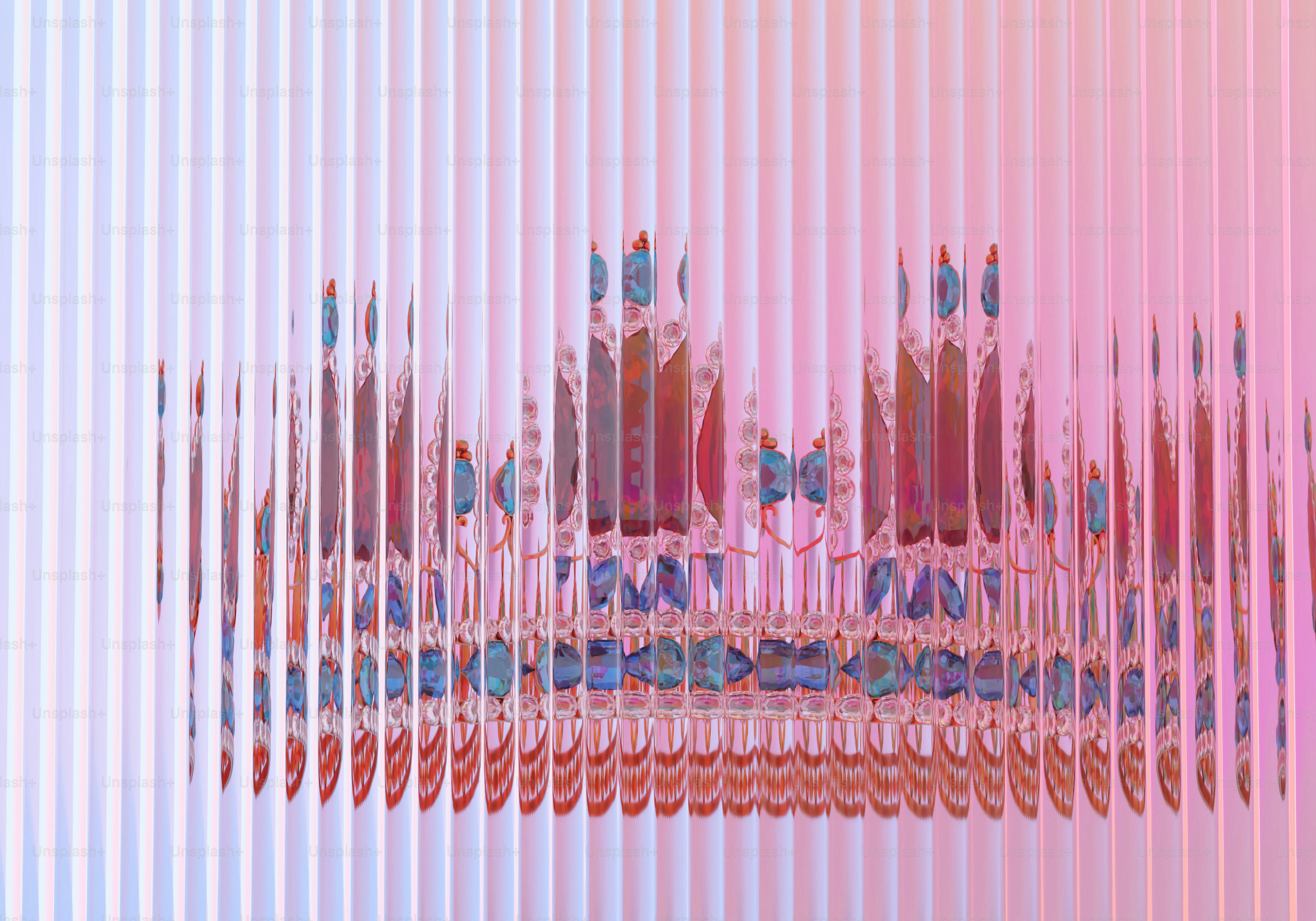 A crown is distorted behind vertical lines. photo – Pattern Image on ...